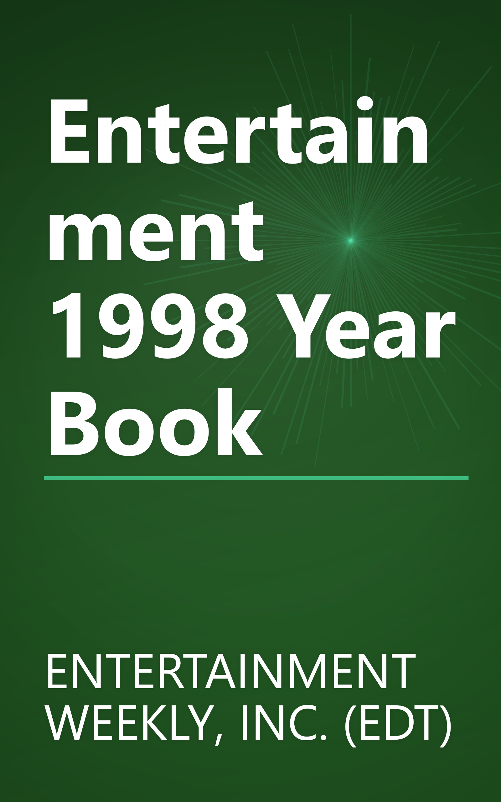 Entertainment 1998 Year Book book cover
