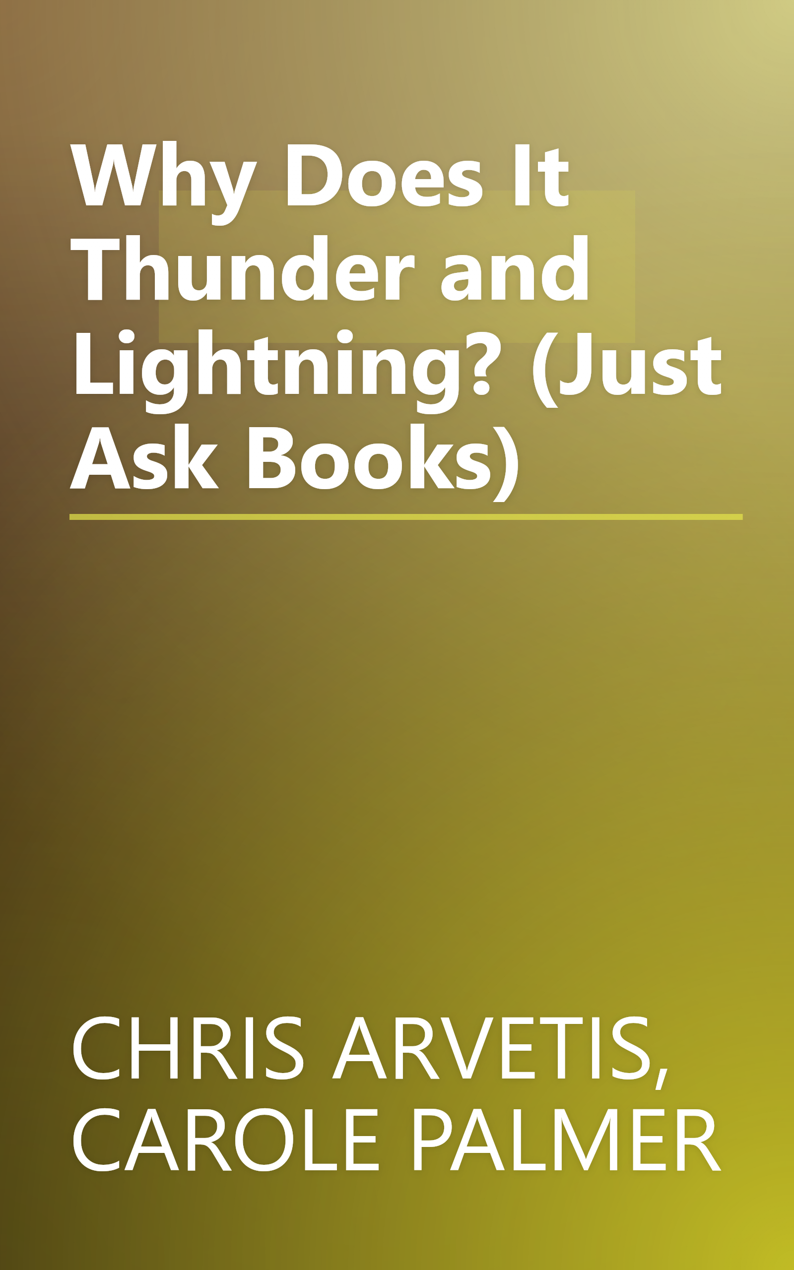 Why Does It Thunder and Lightning? (Just Ask Books) book cover