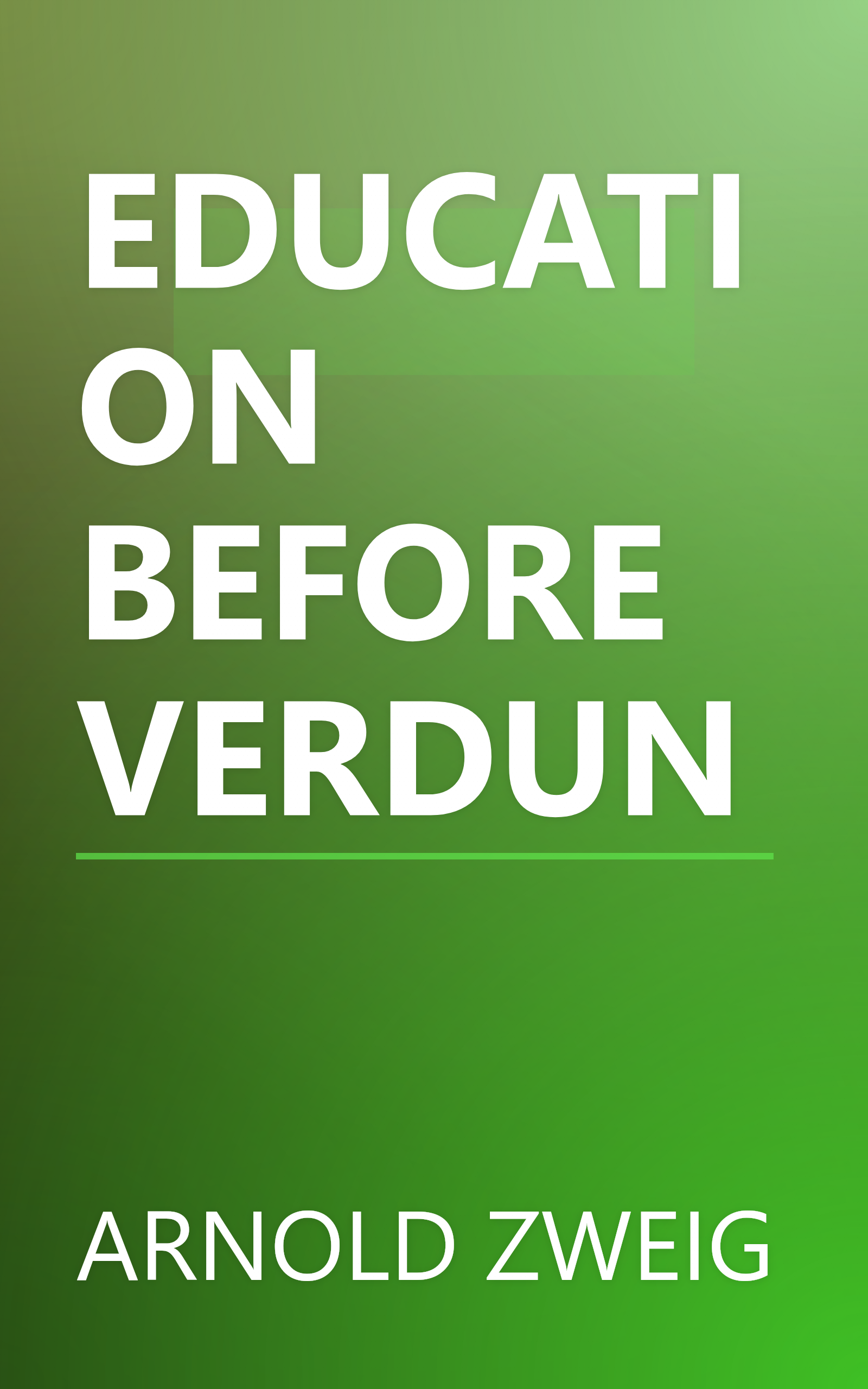 EDUCATION BEFORE VERDUN book cover