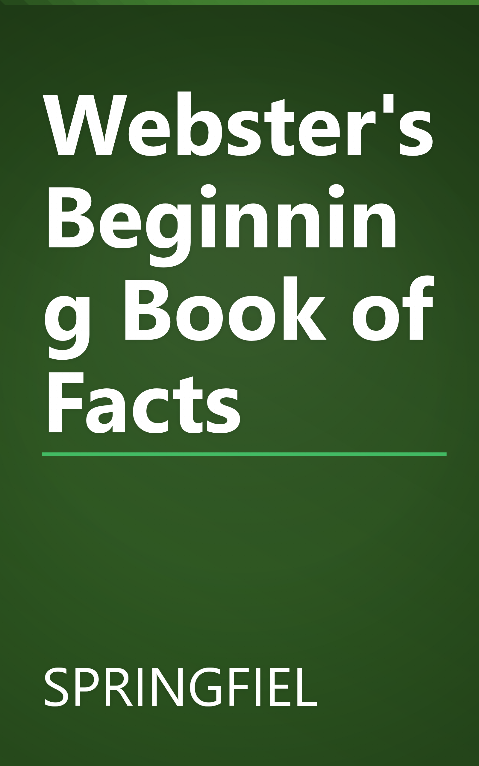Webster's Beginning Book of Facts book cover