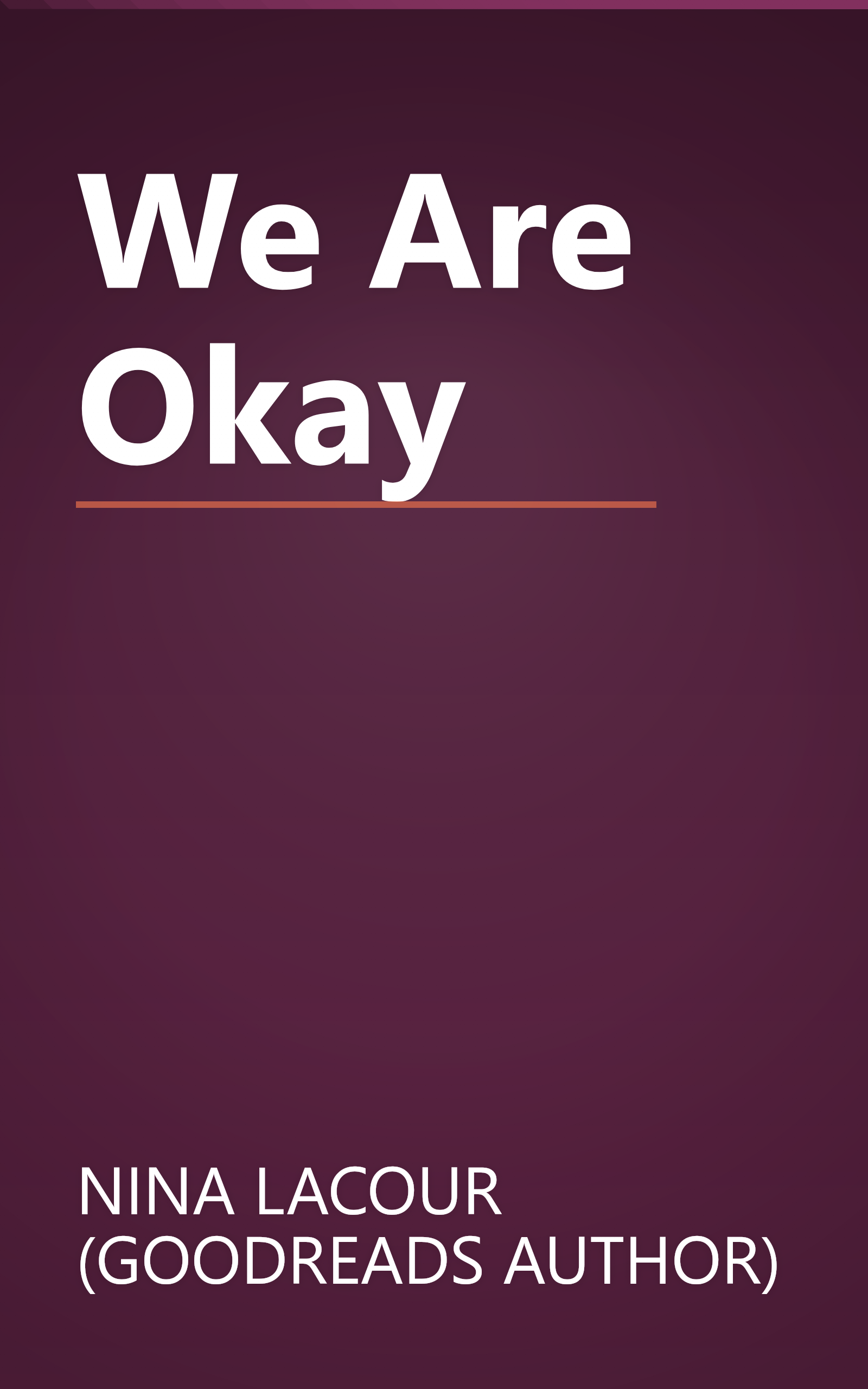 We Are Okay book cover