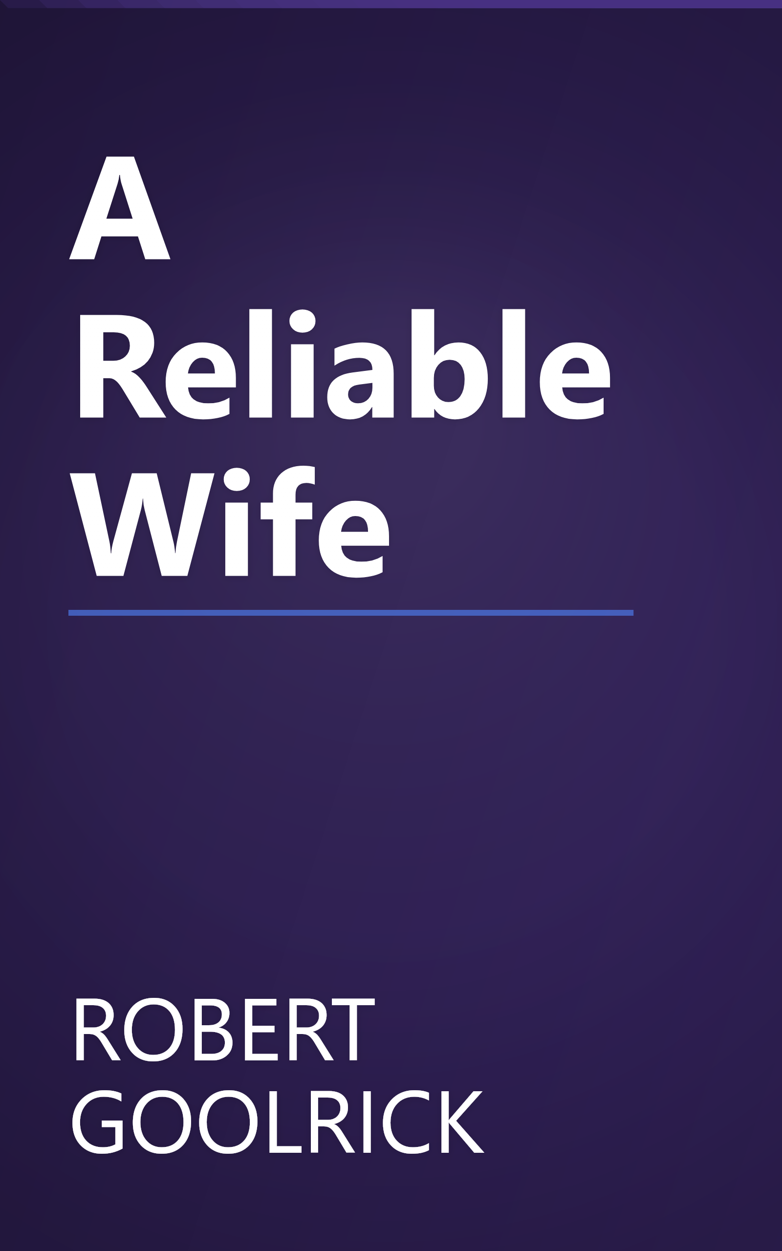 A Reliable Wife book cover
