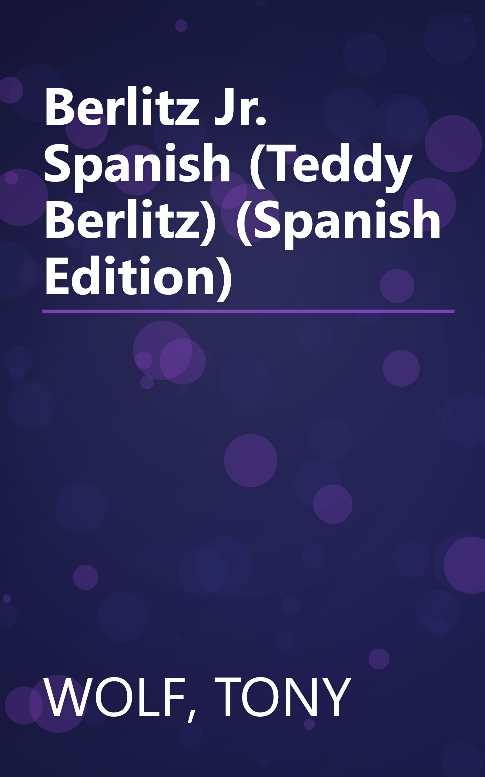Berlitz Jr. Spanish (Teddy Berlitz) (Spanish Edition) book cover