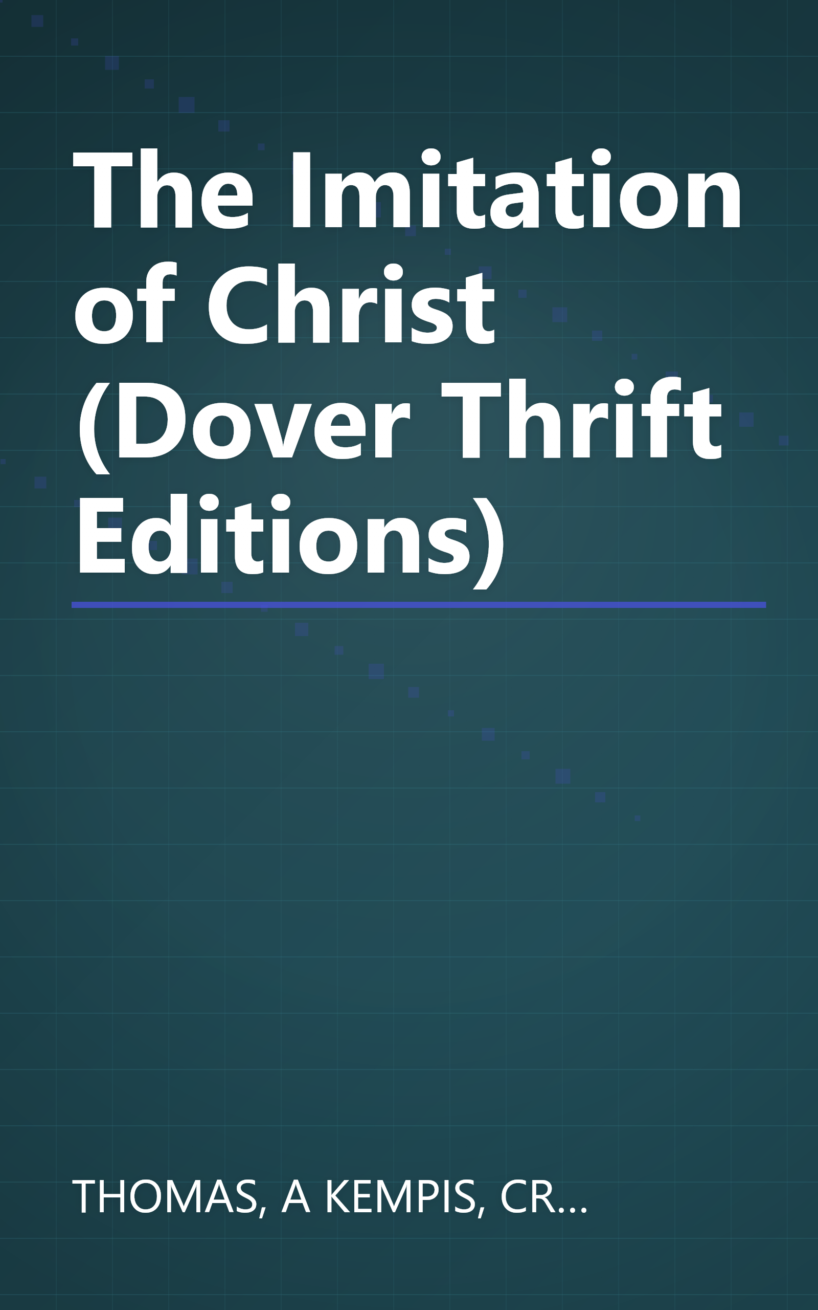 The Imitation of Christ (Dover Thrift Editions) book cover