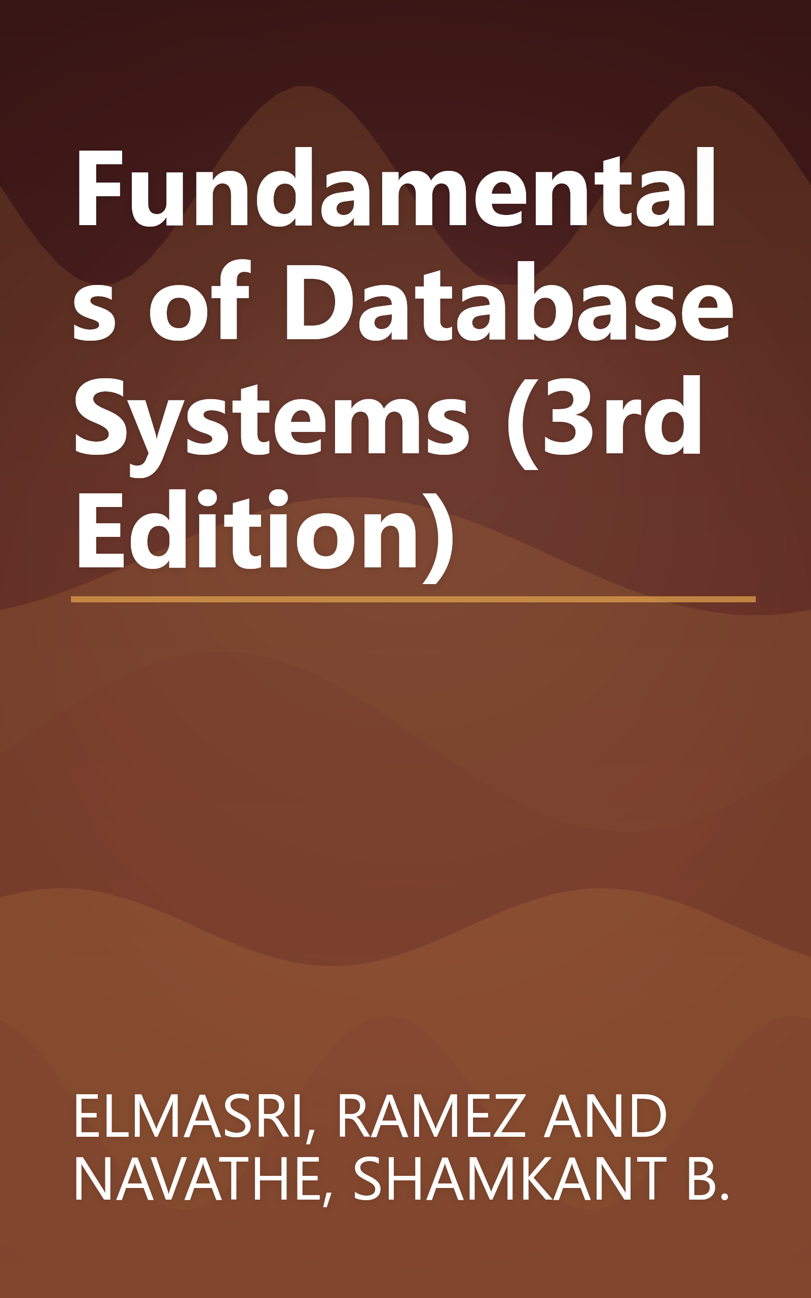 Fundamentals of Database Systems (3rd Edition) book cover
