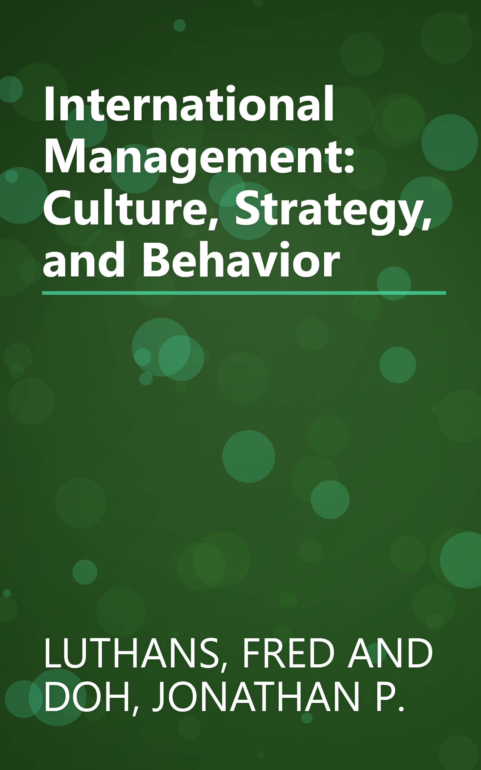 International Management: Culture, Strategy, and Behavior book cover