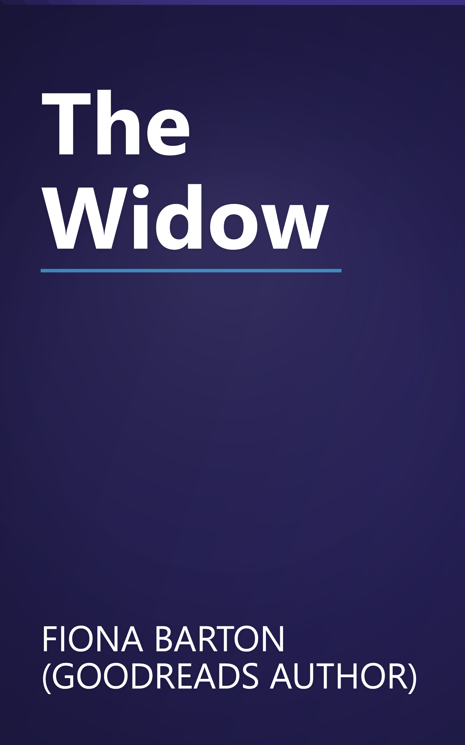 The Widow book cover