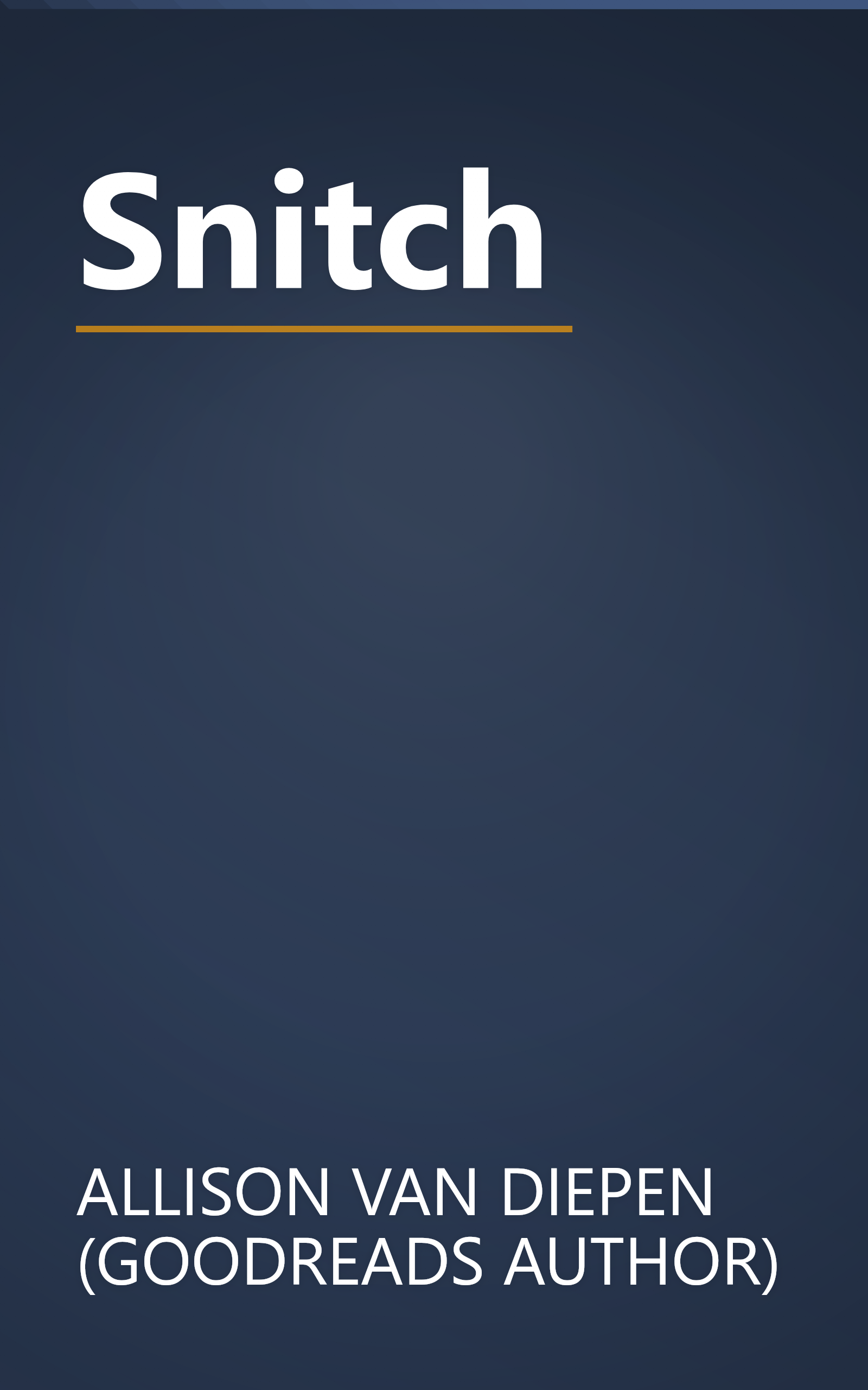 Snitch book cover