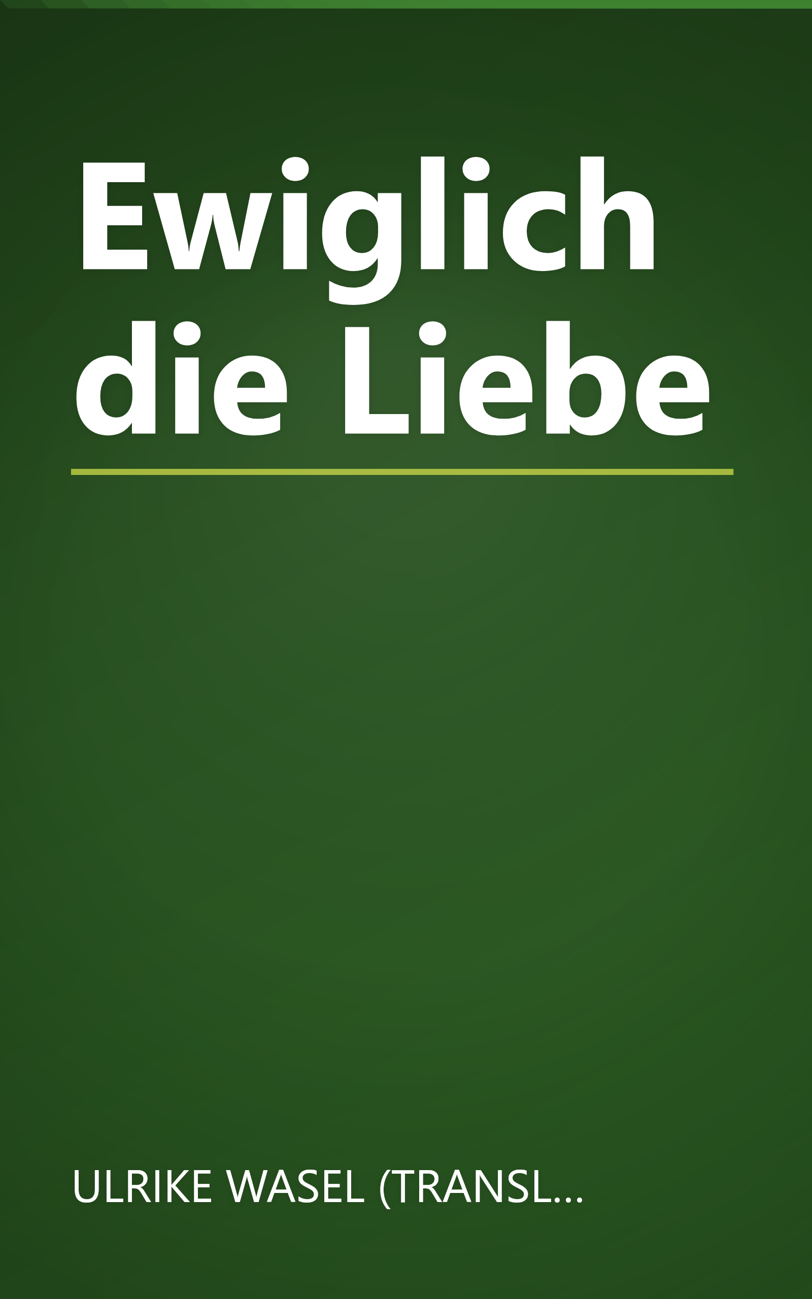 Ewiglich die Liebe book cover