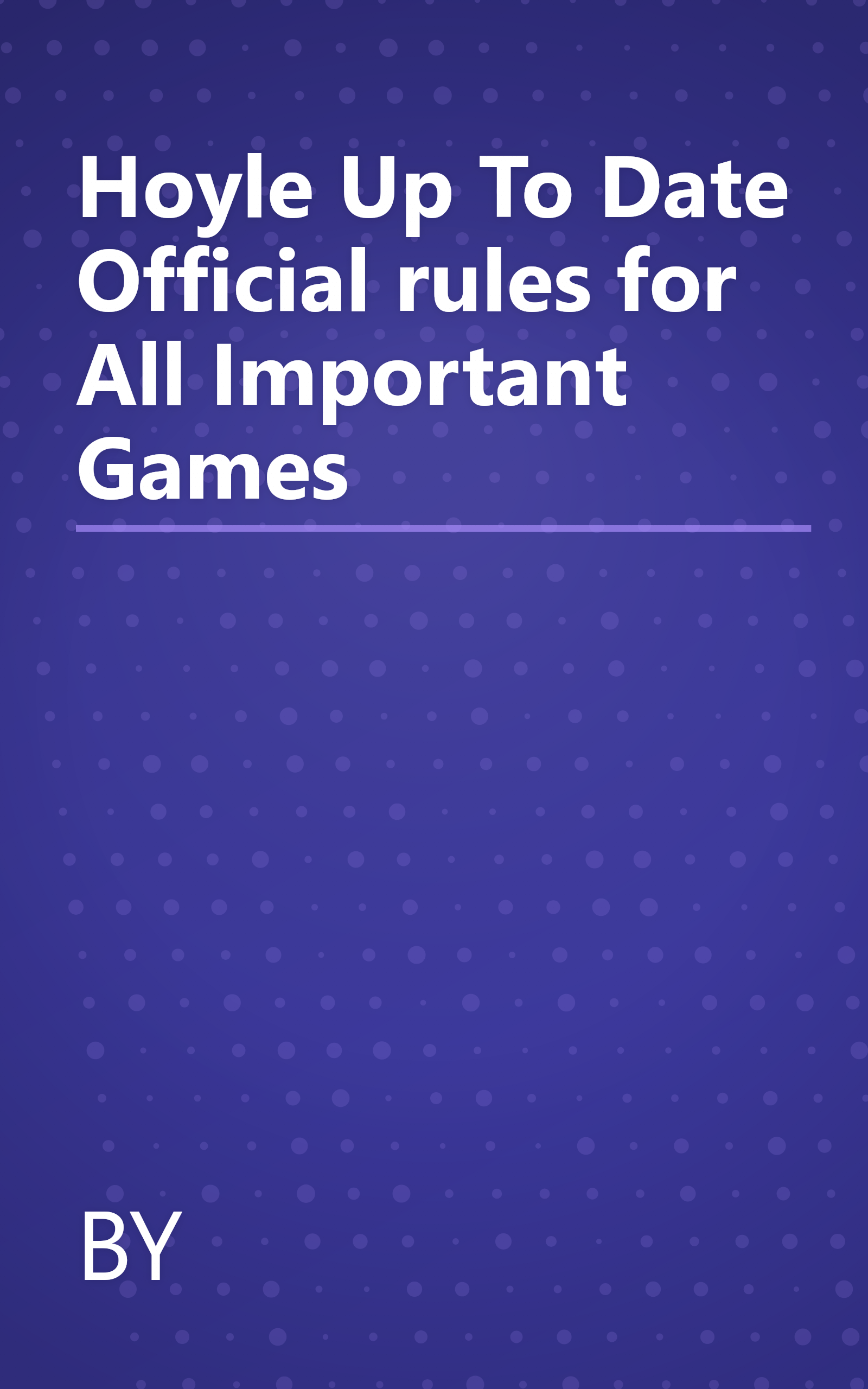 Hoyle Up To Date Official rules for All Important Games book cover