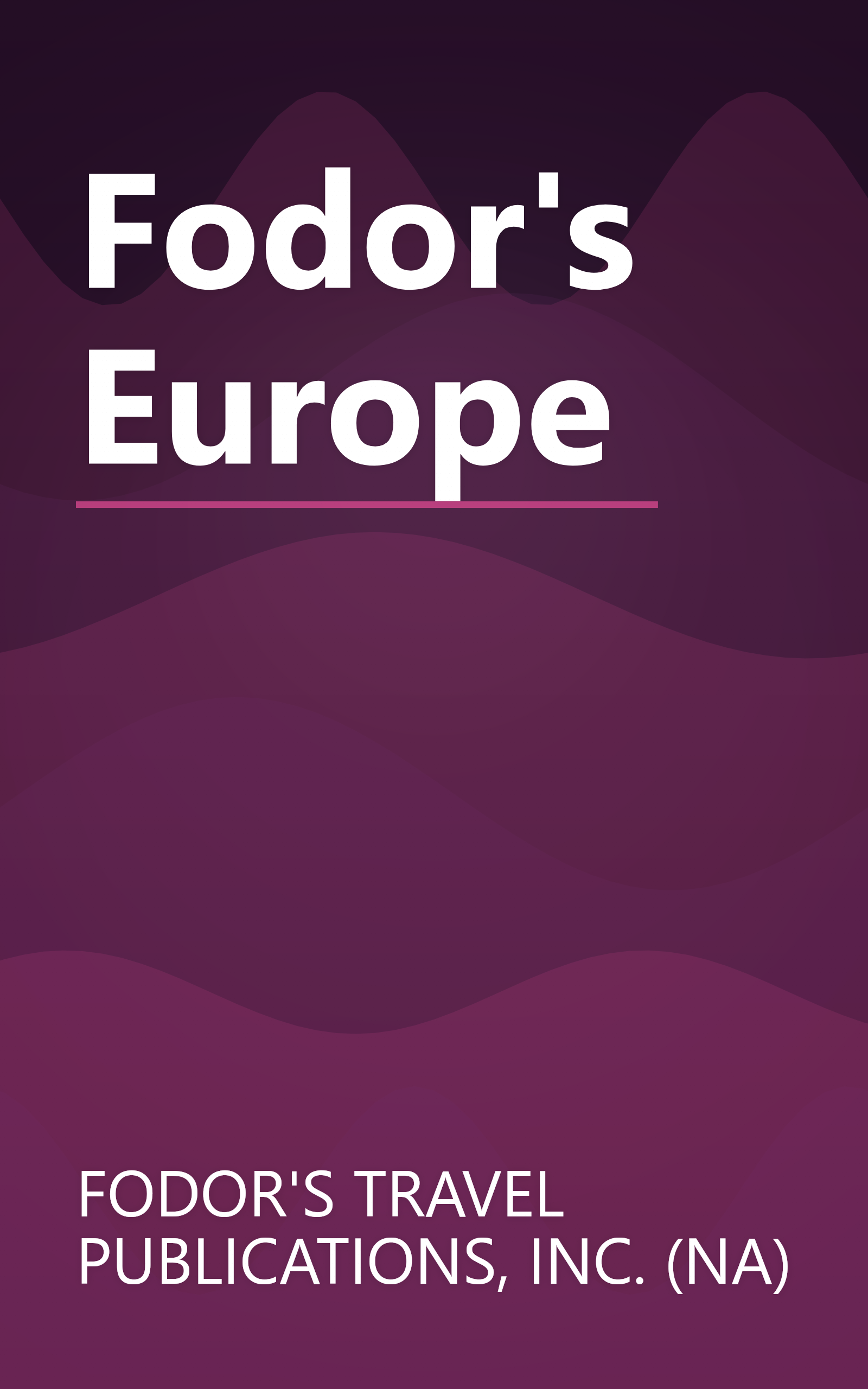 Fodor's Europe book cover