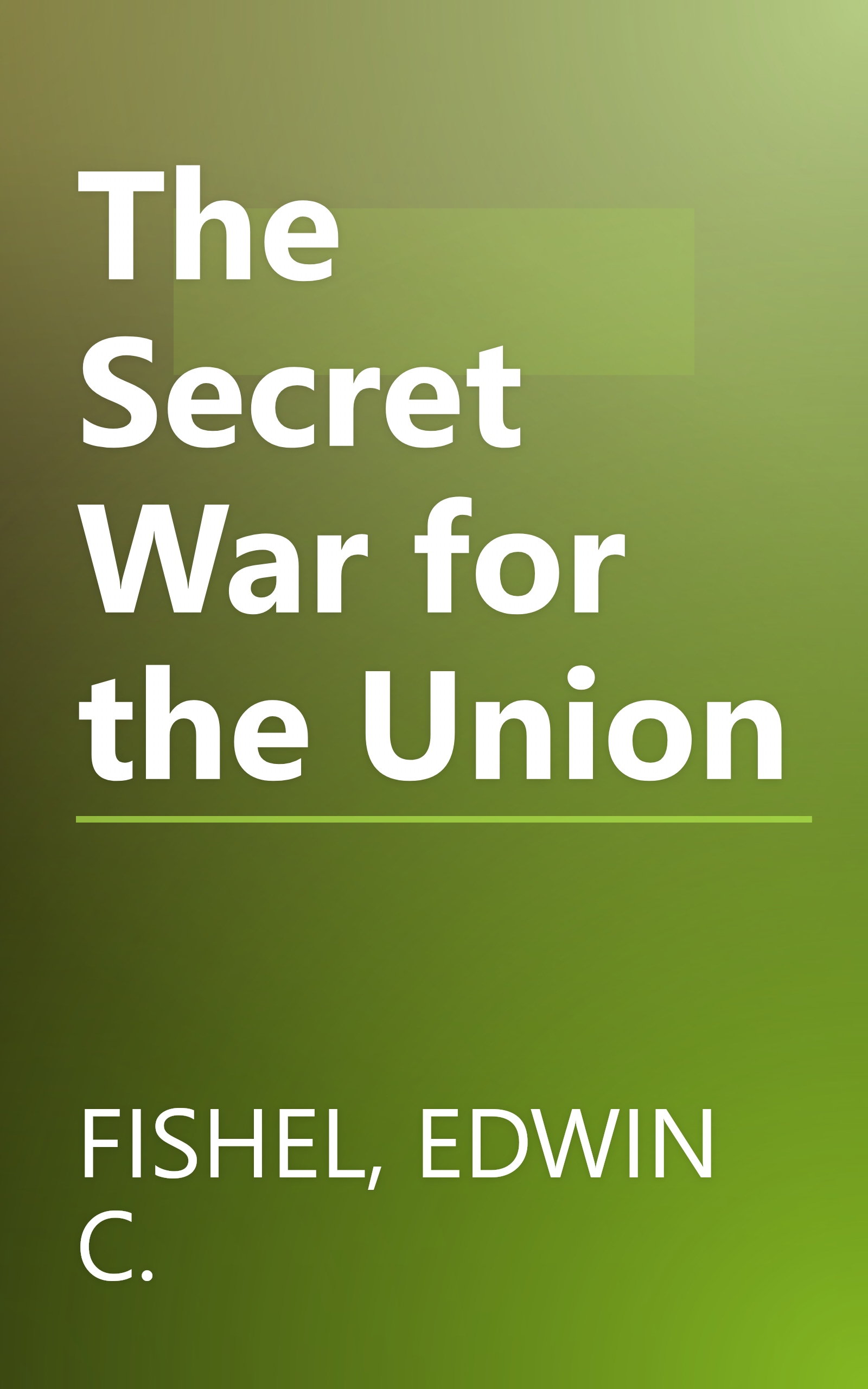 The Secret War for the Union book cover