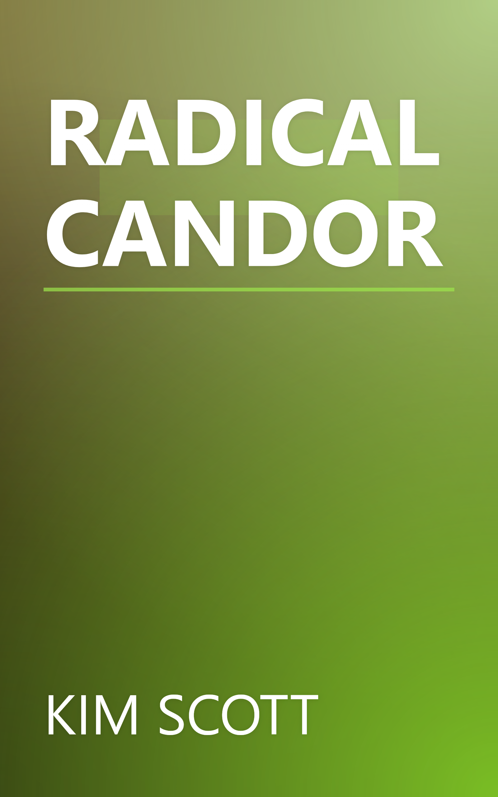 RADICAL CANDOR book cover