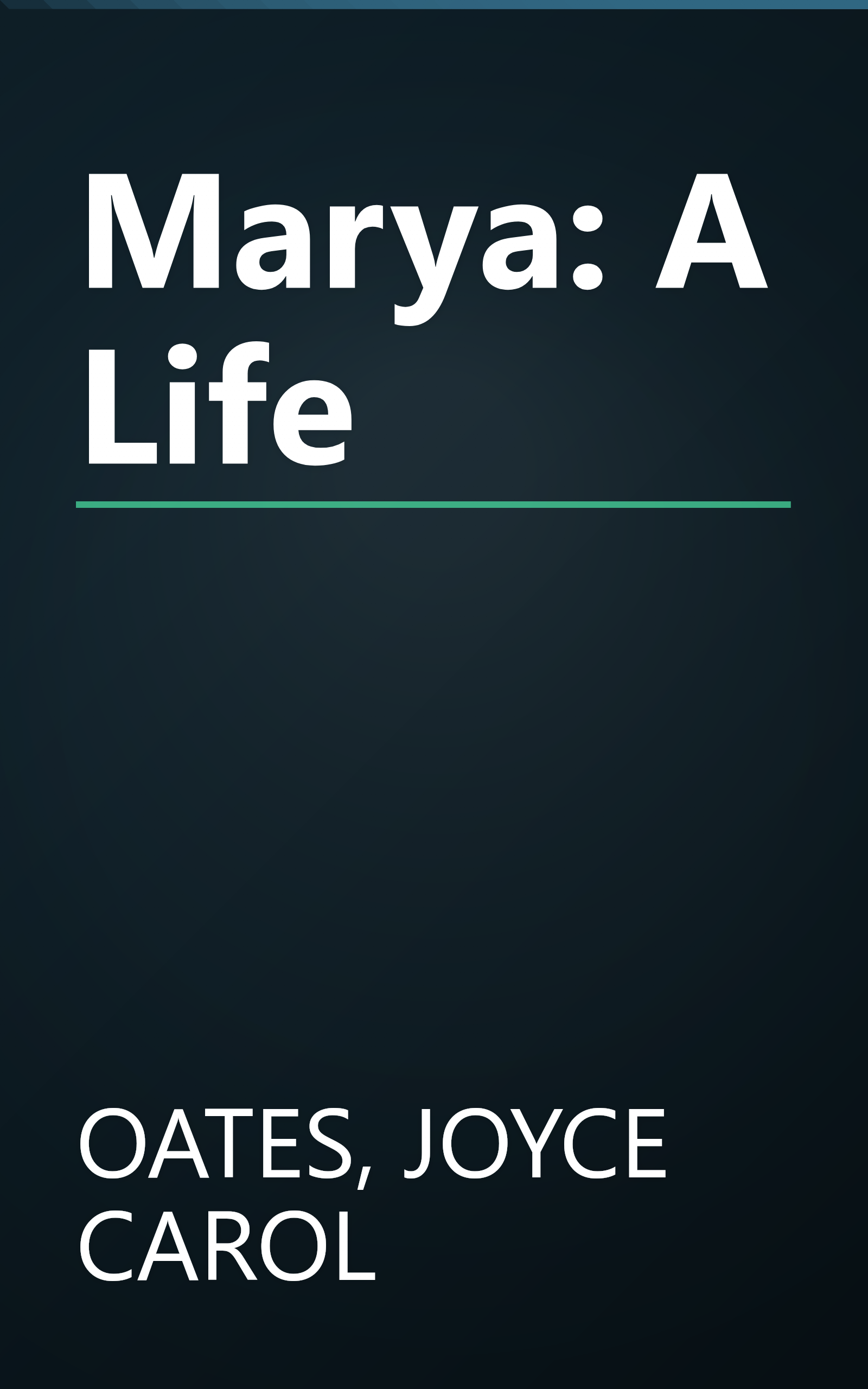 Marya: A Life book cover