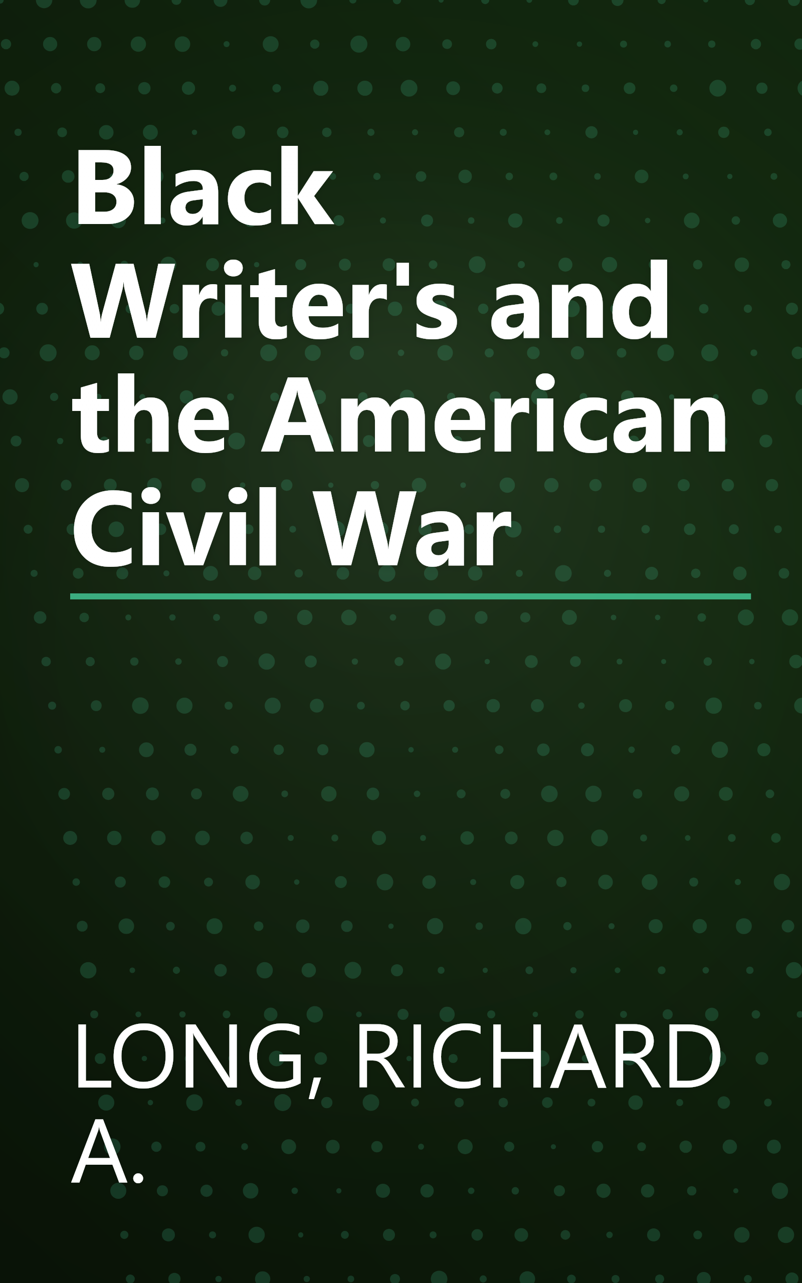 Black Writer's and the American Civil War book cover