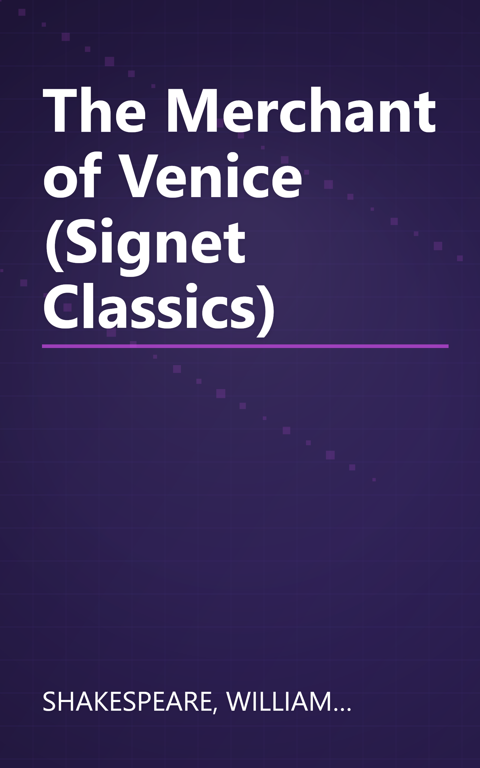 The Merchant of Venice (Signet Classics) book cover
