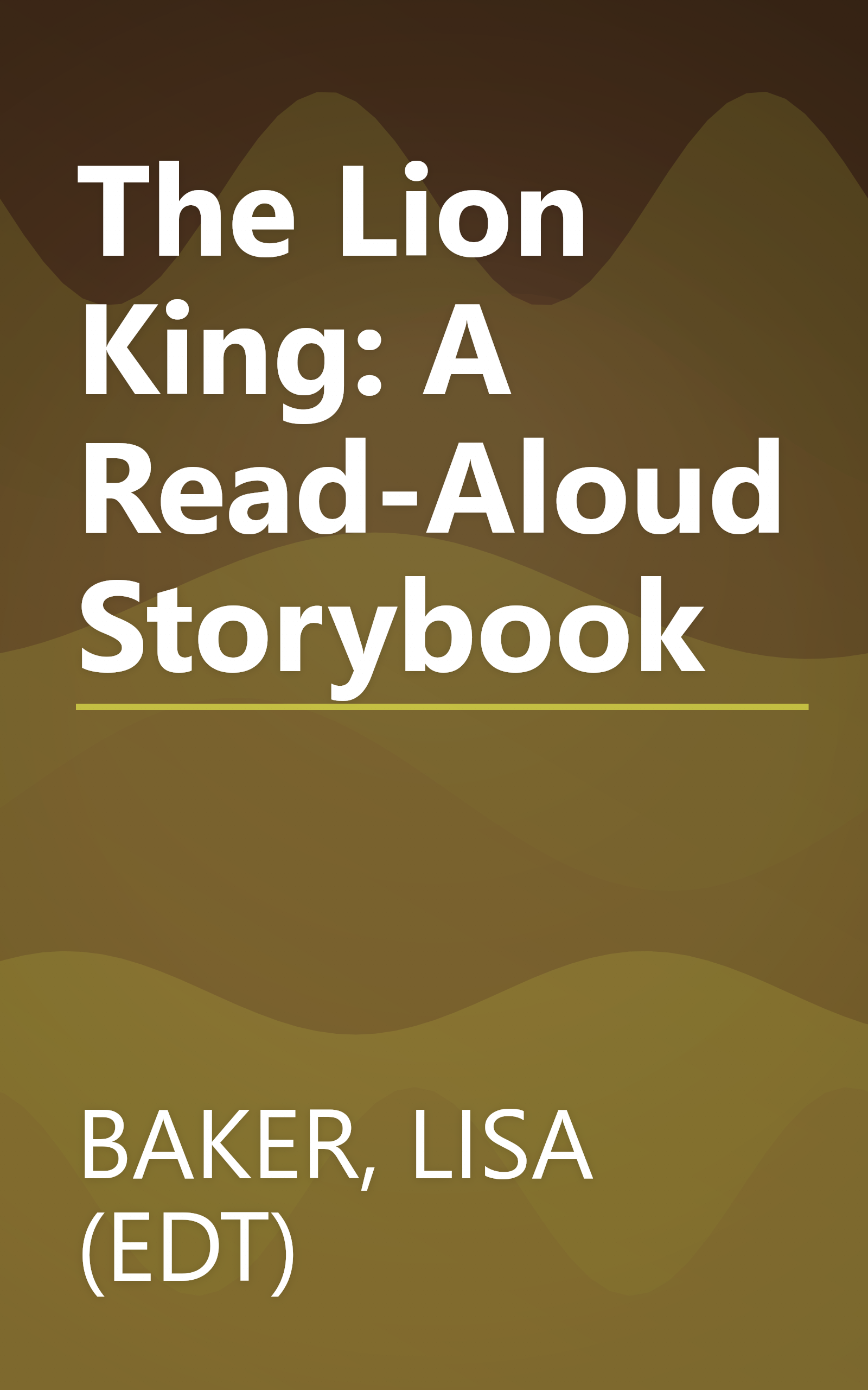 The Lion King: A Read-Aloud Storybook book cover