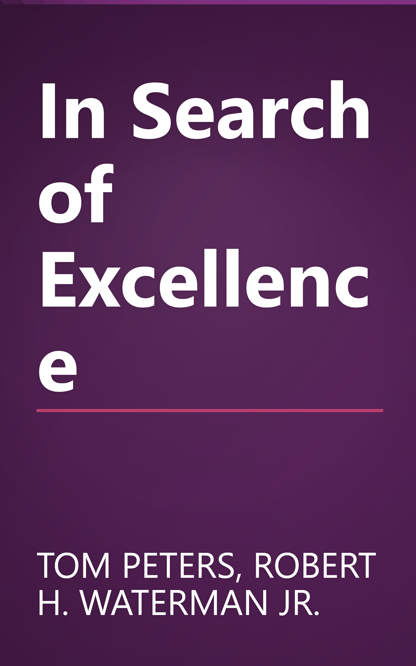 In Search of Excellence book cover