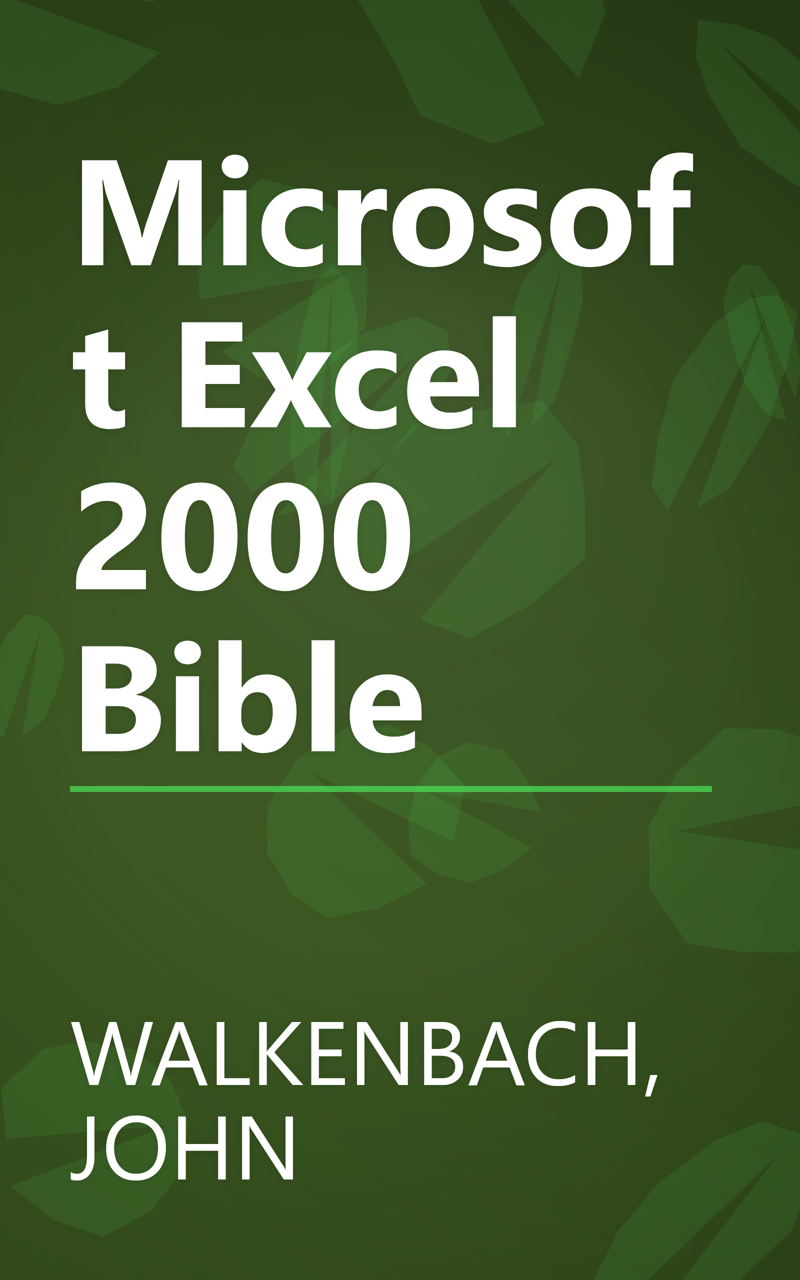 Microsoft Excel 2000 Bible book cover