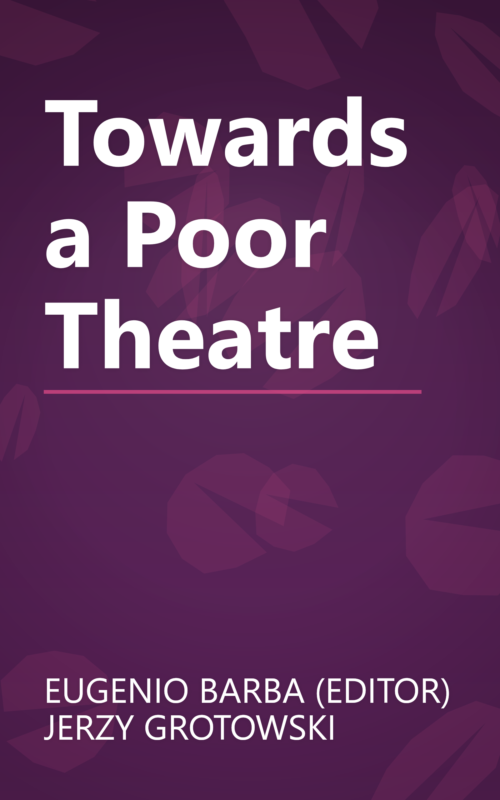 Towards a Poor Theatre book cover