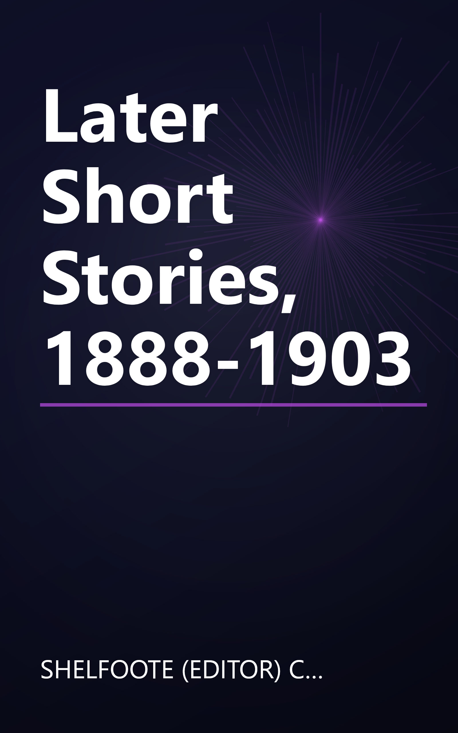 Later Short Stories, 1888-1903 book cover