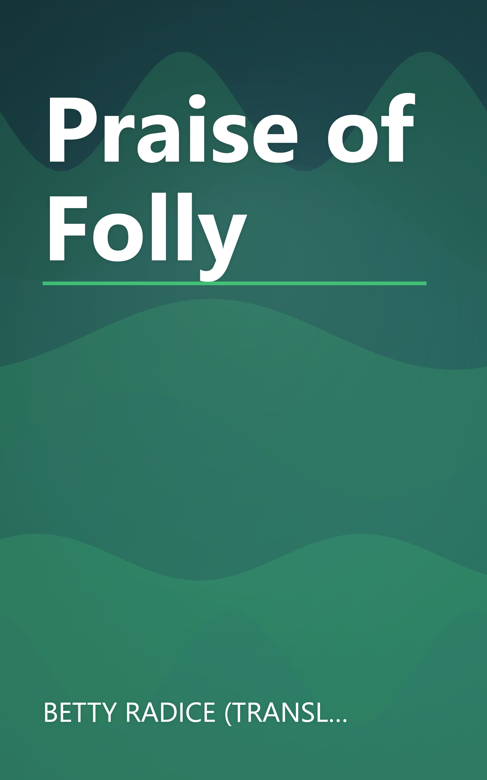 Praise of Folly book cover