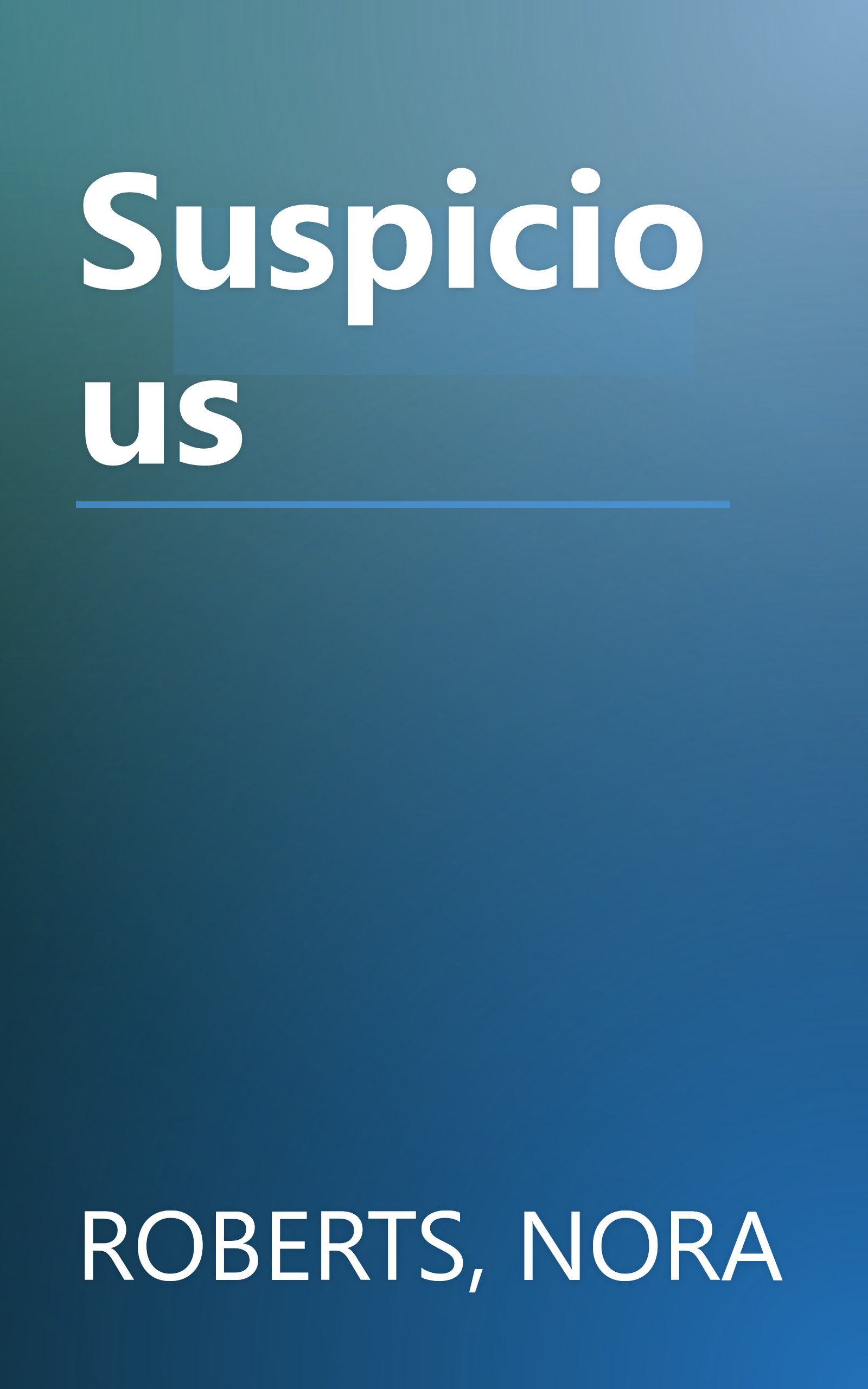 Suspicious book cover