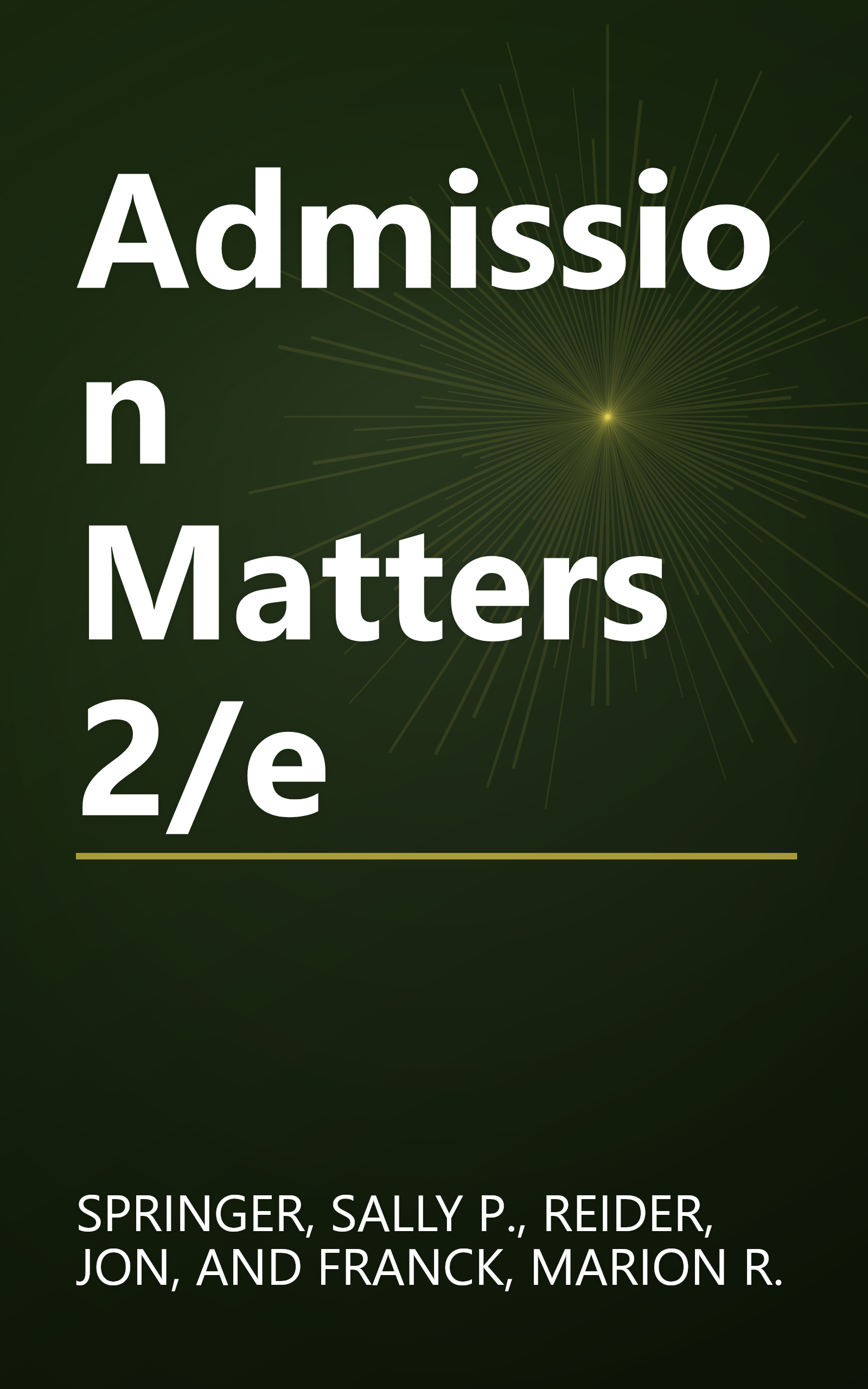 Admission Matters 2/e book cover