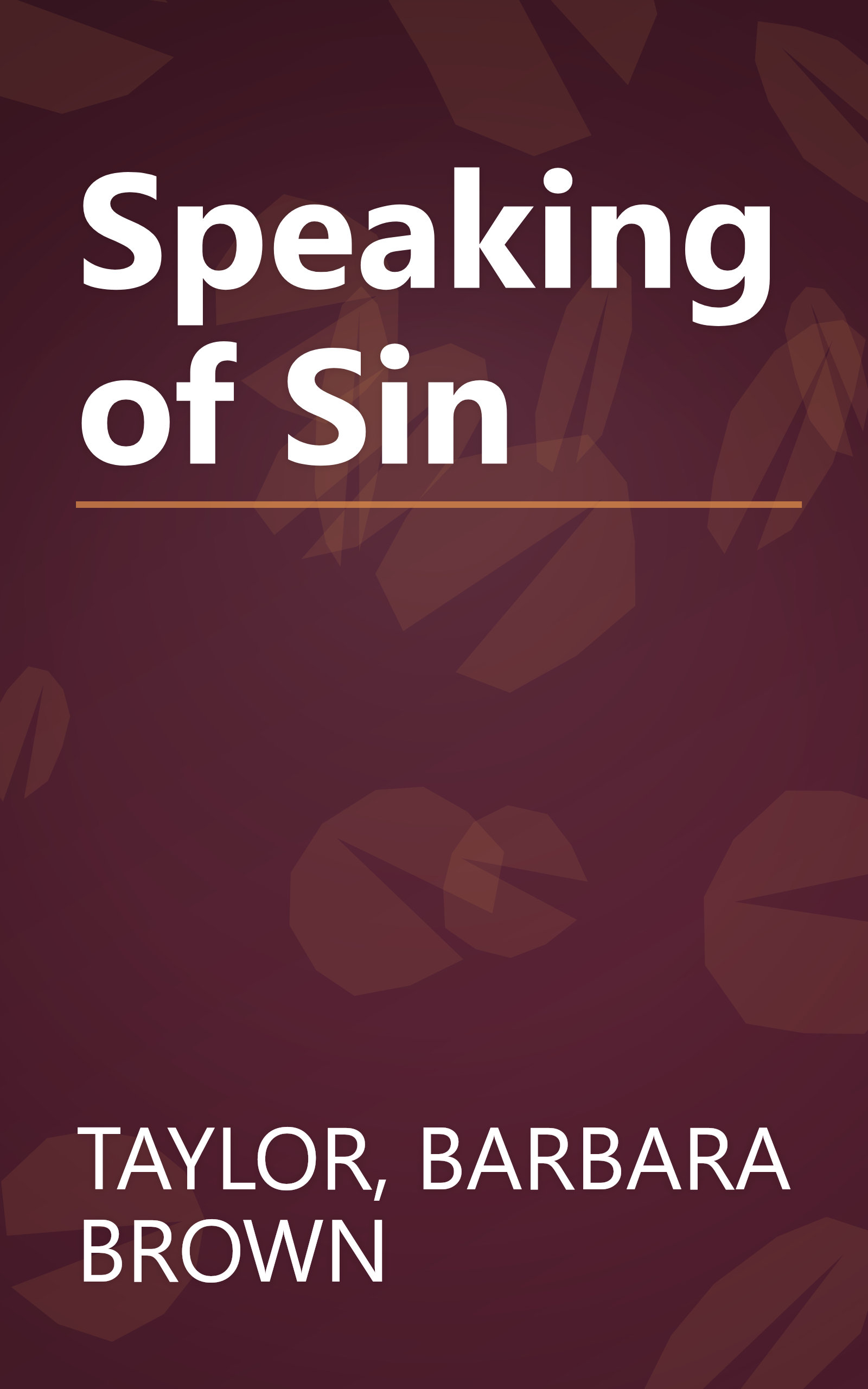 Speaking of Sin book cover