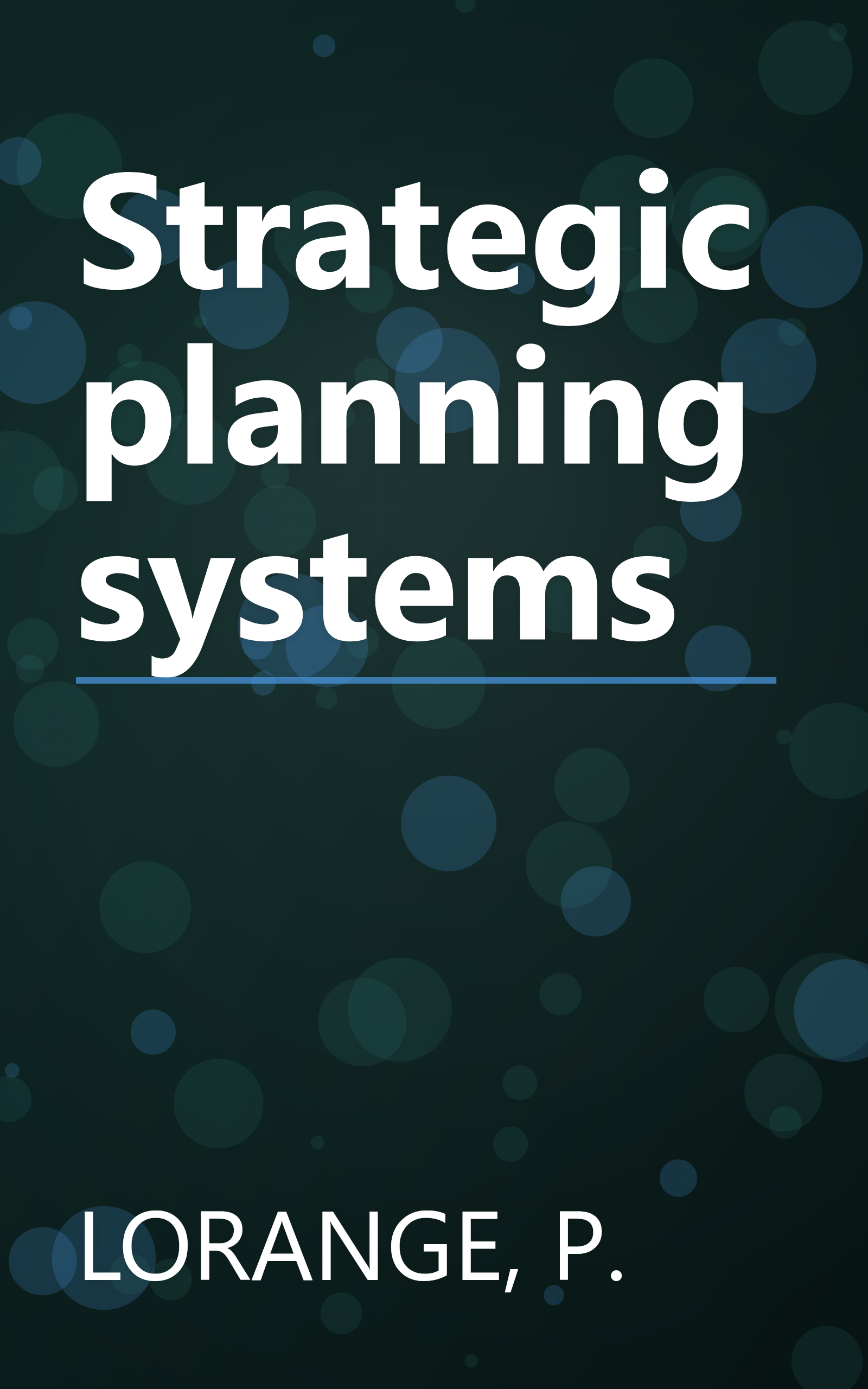 Strategic planning systems book cover