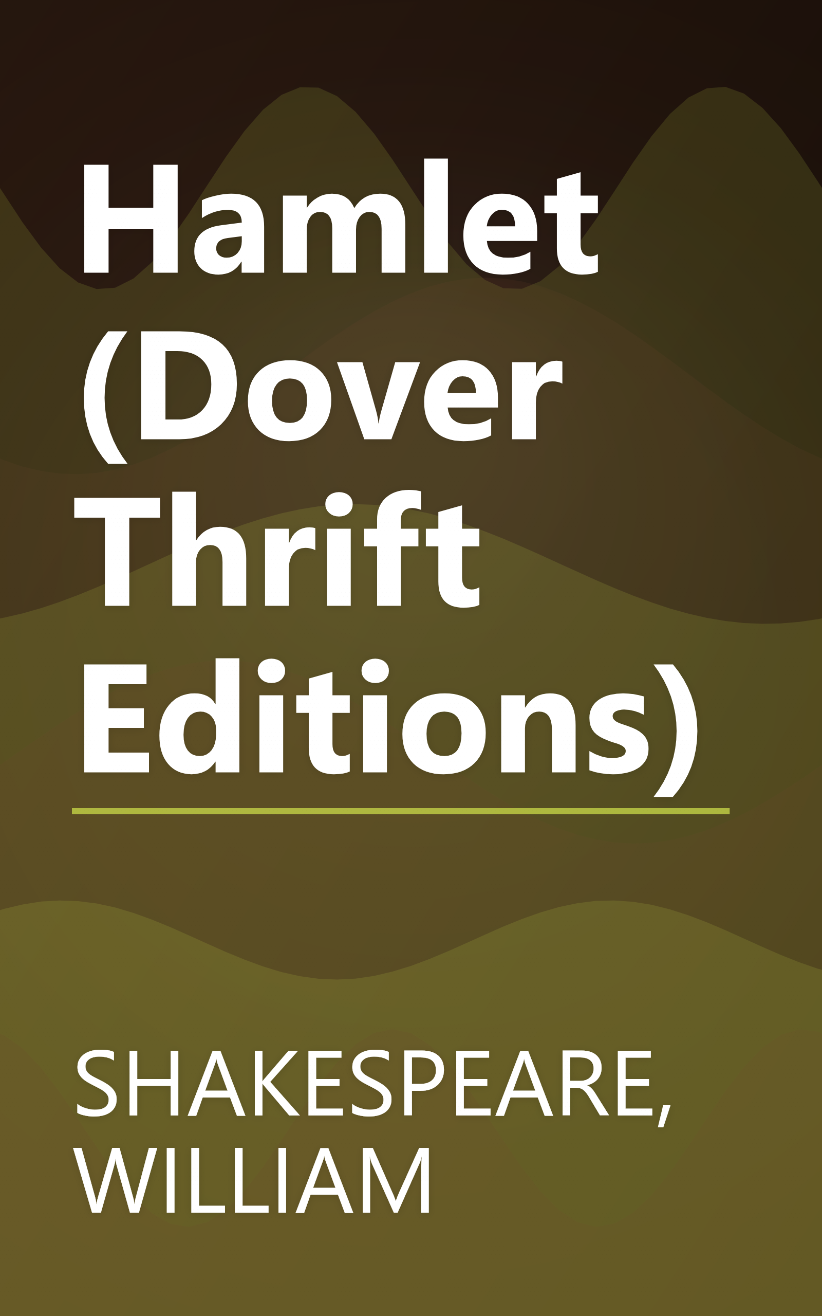 Hamlet (Dover Thrift Editions) book cover
