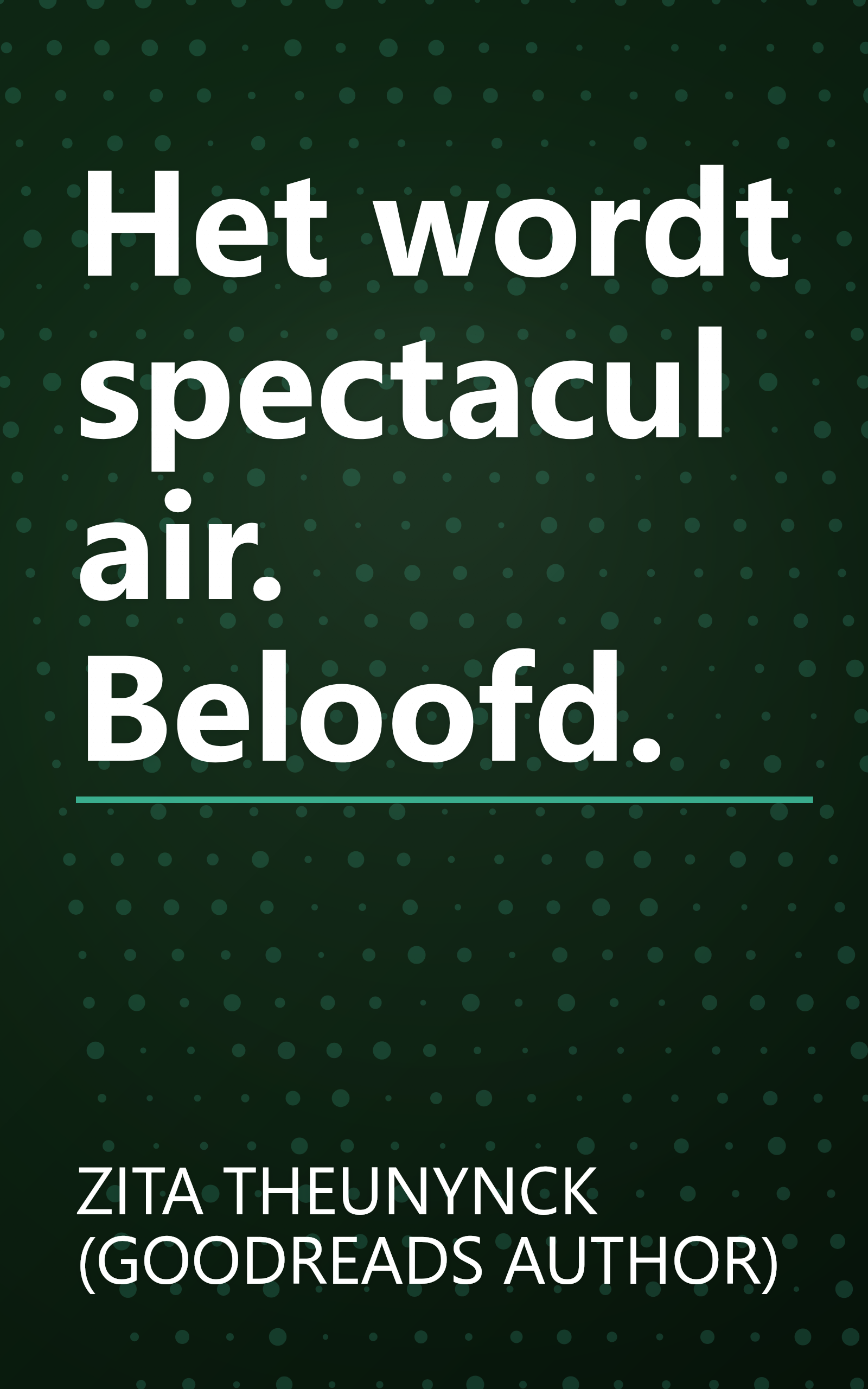 Het wordt spectaculair. Beloofd. book cover