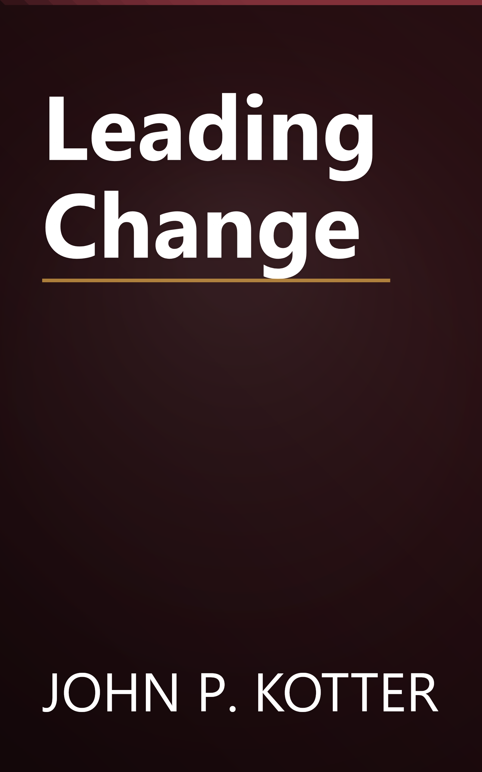 Leading Change book cover