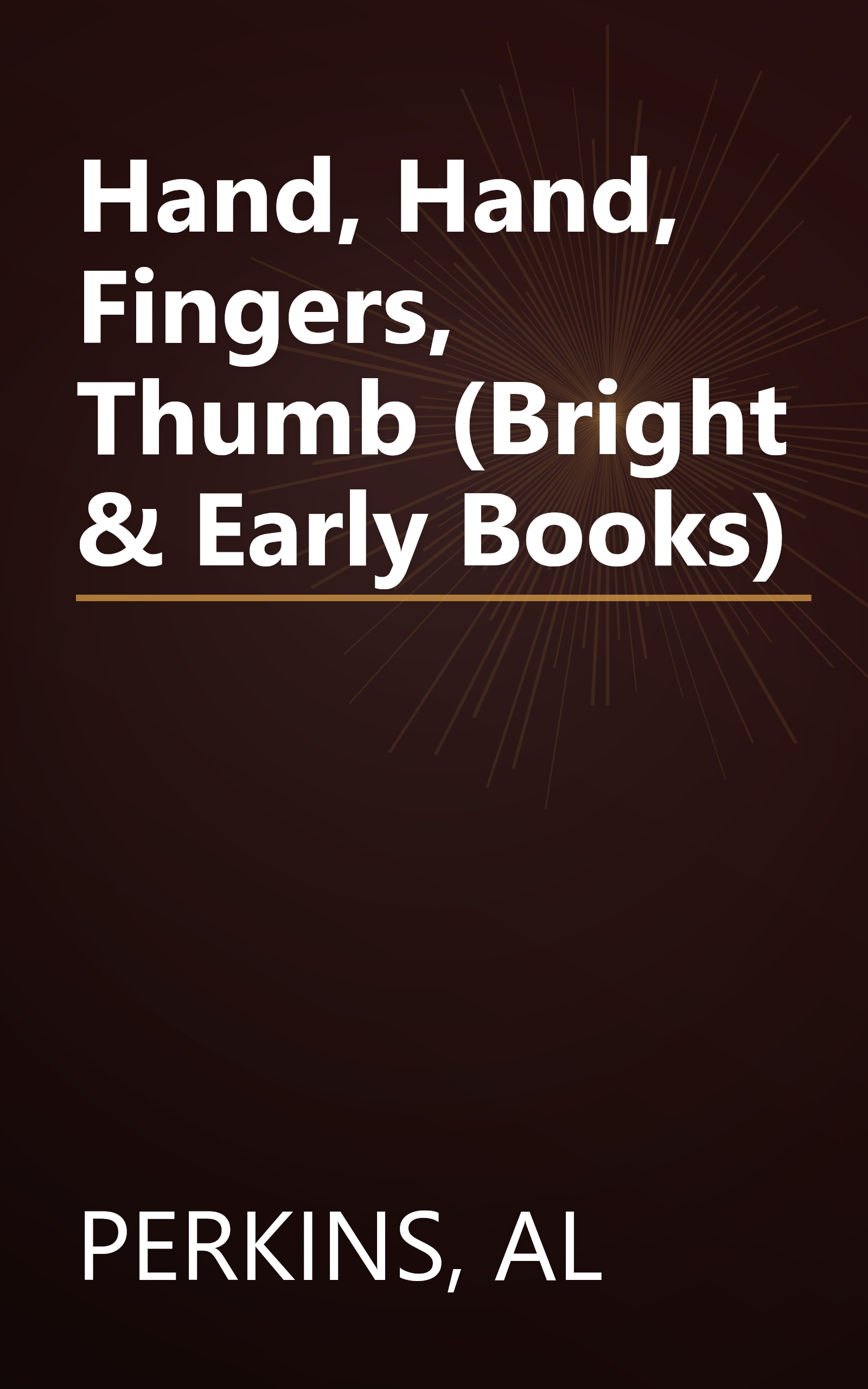 Hand, Hand, Fingers, Thumb (Bright & Early Books) book cover