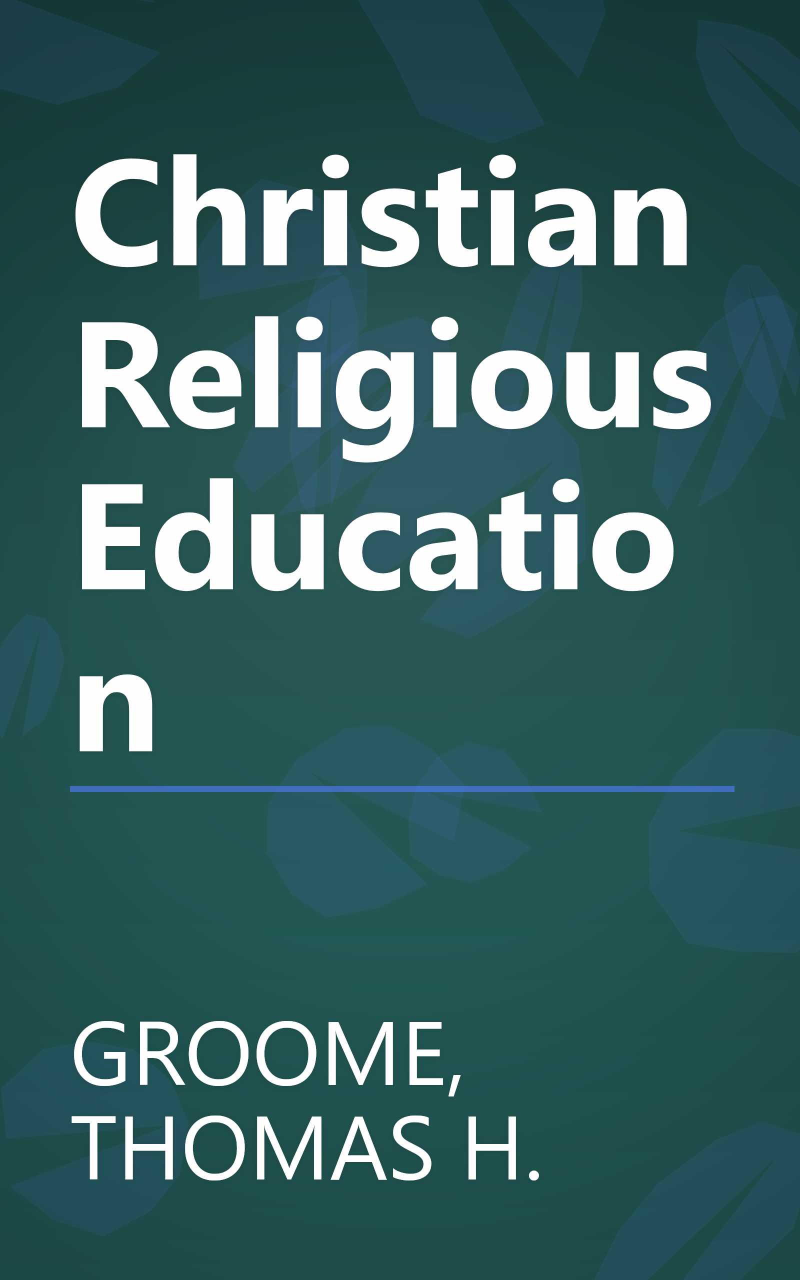 Christian Religious Education book cover