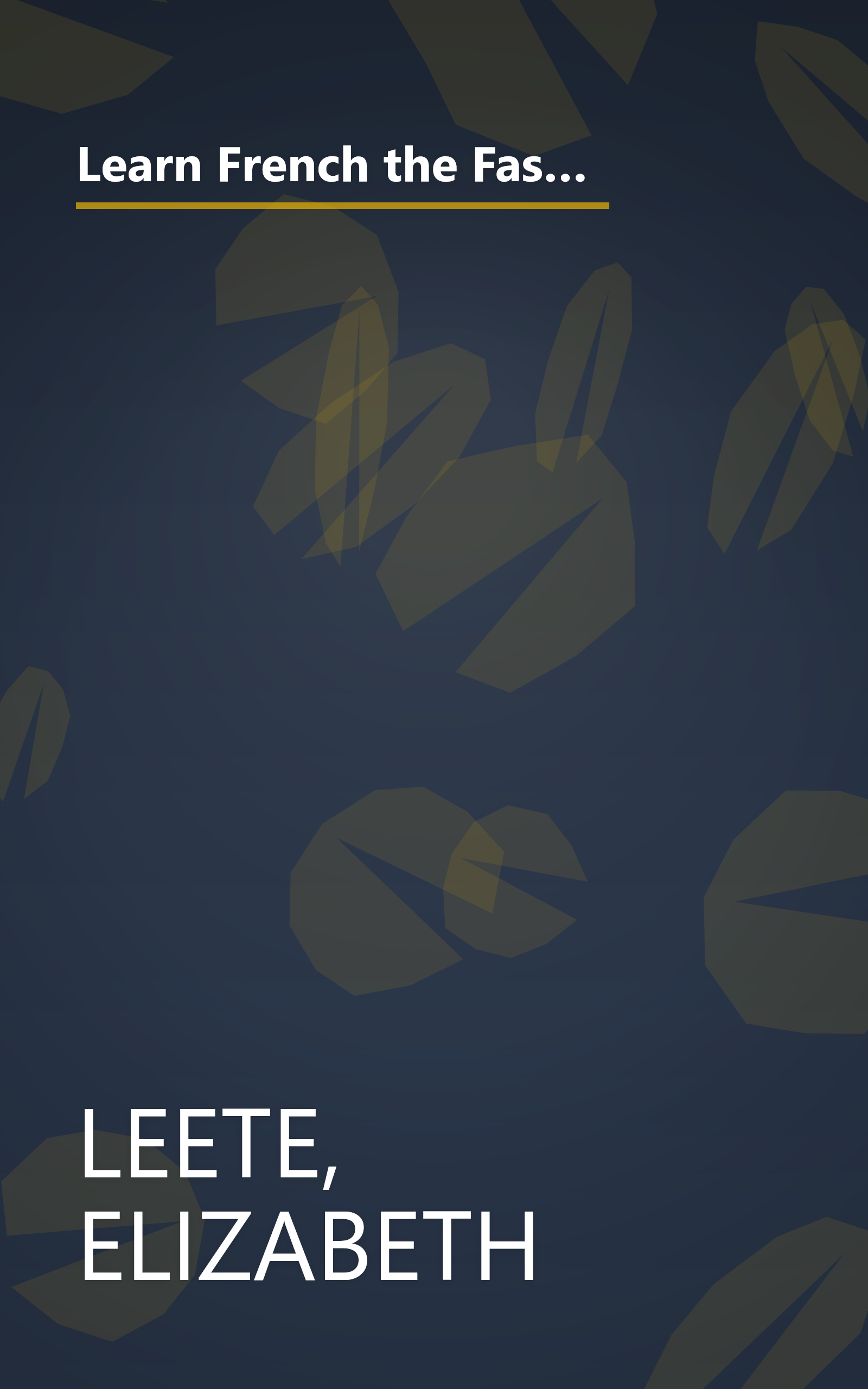 Learn French the Fast and Fun Way/With Pull-Out Bilingual Dictionary (Learn the Fast & Fun Way) (English and French Edition) book cover