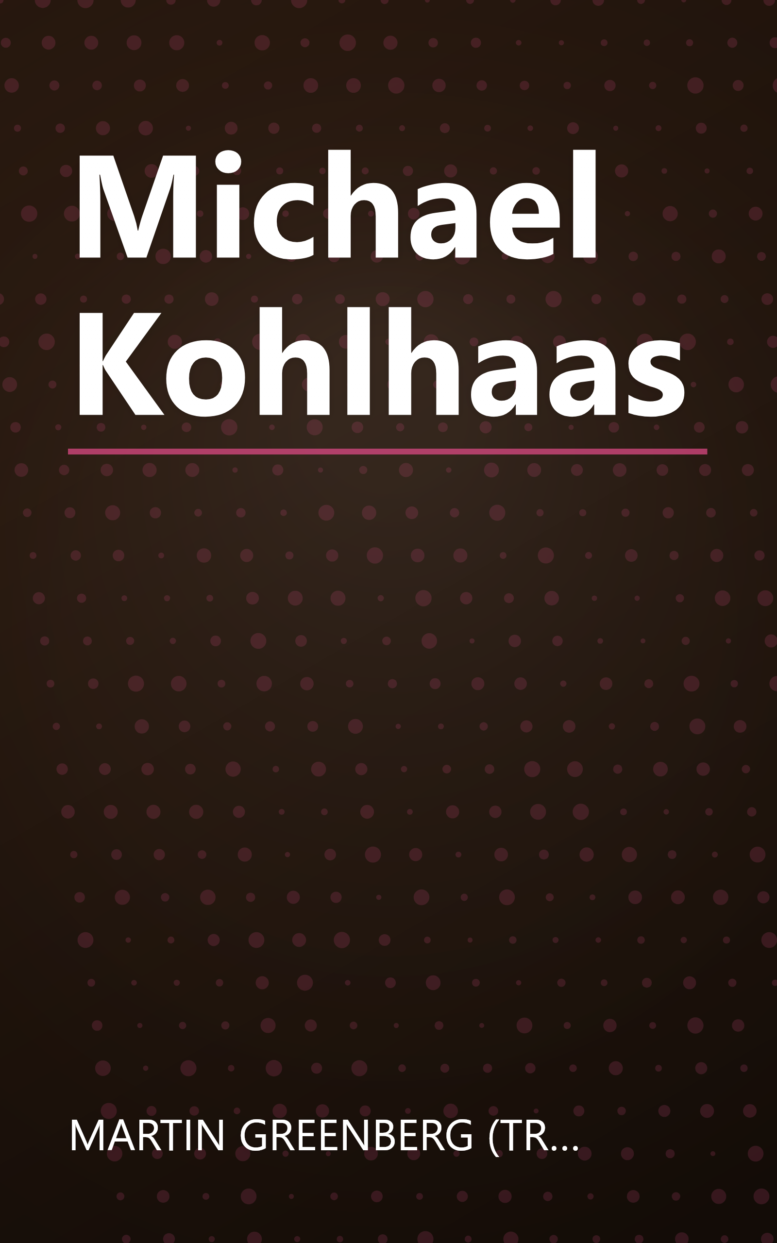 Michael Kohlhaas book cover