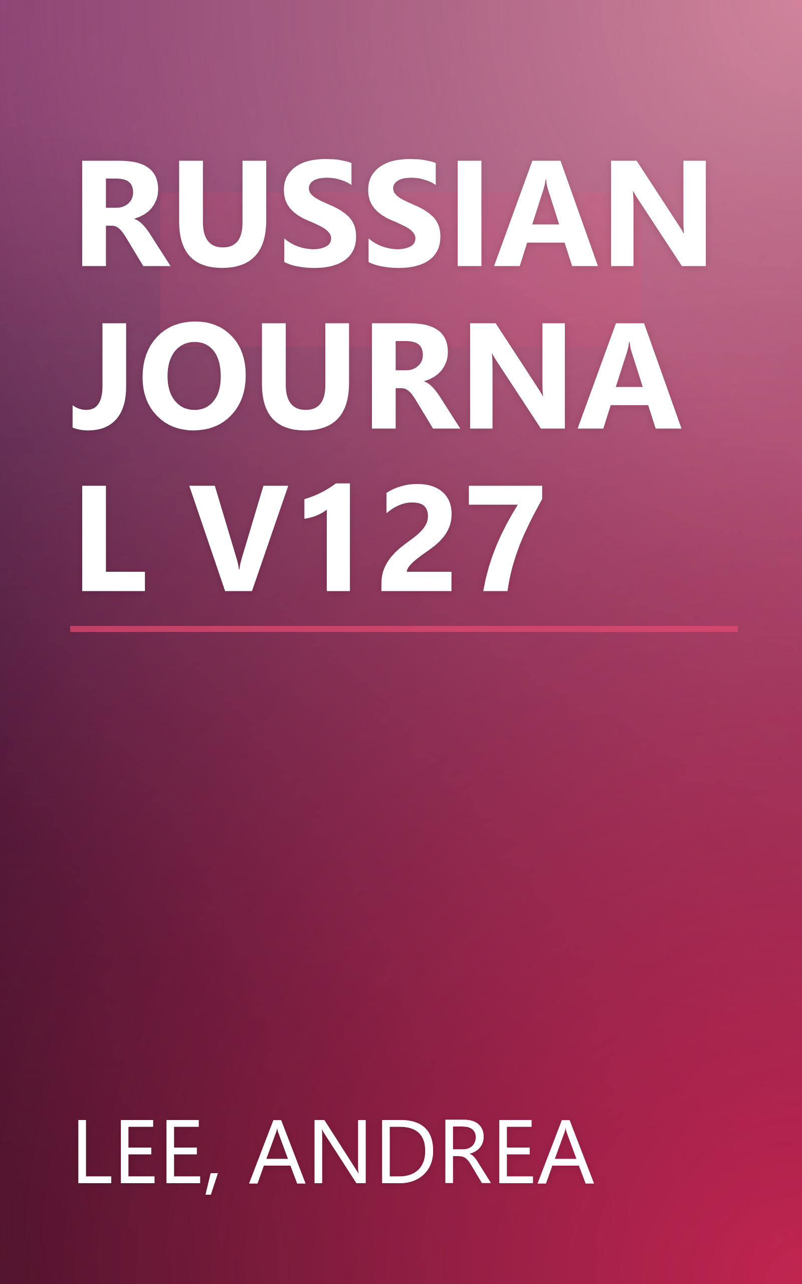 RUSSIAN JOURNAL V127 book cover