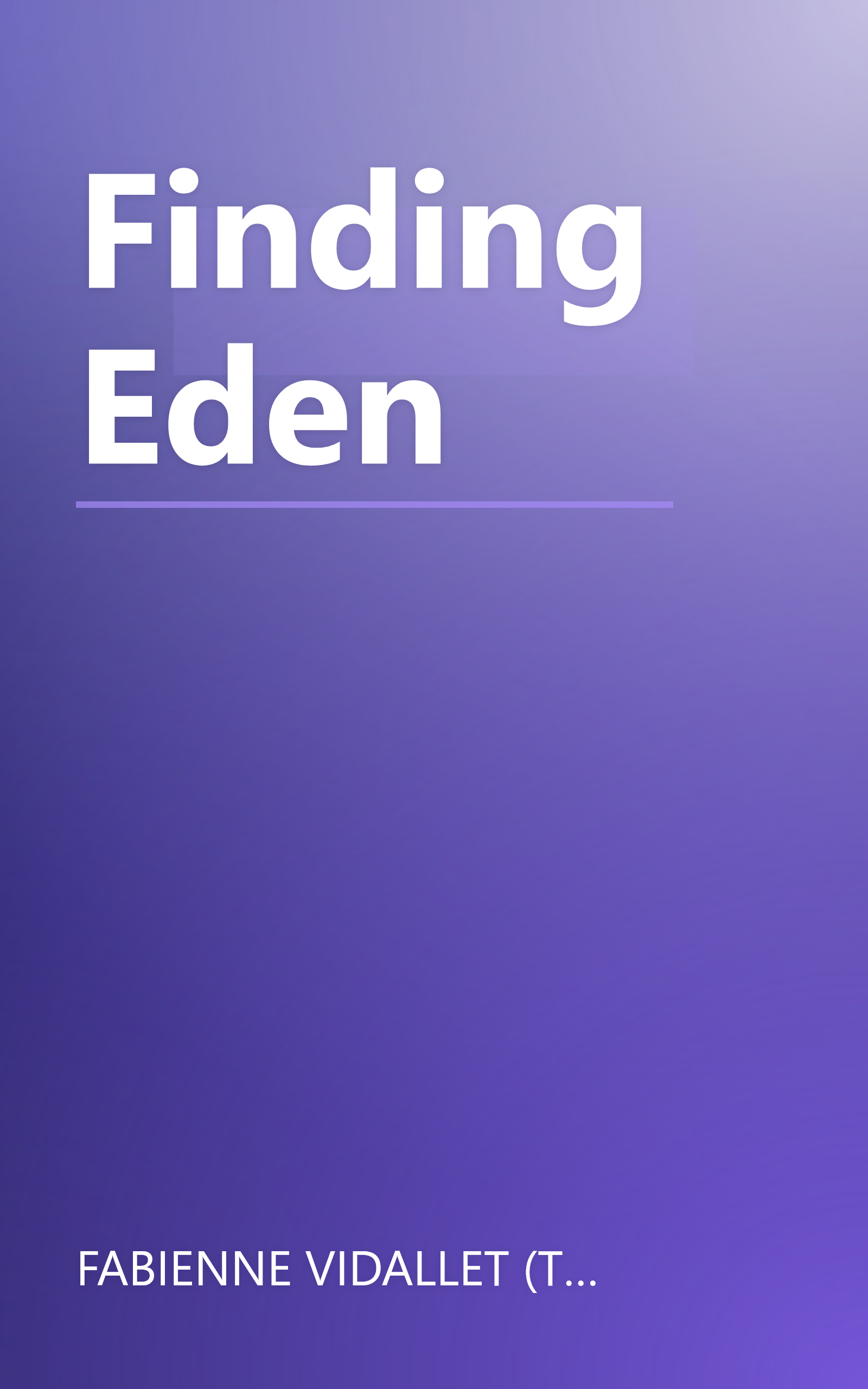 Finding Eden book cover