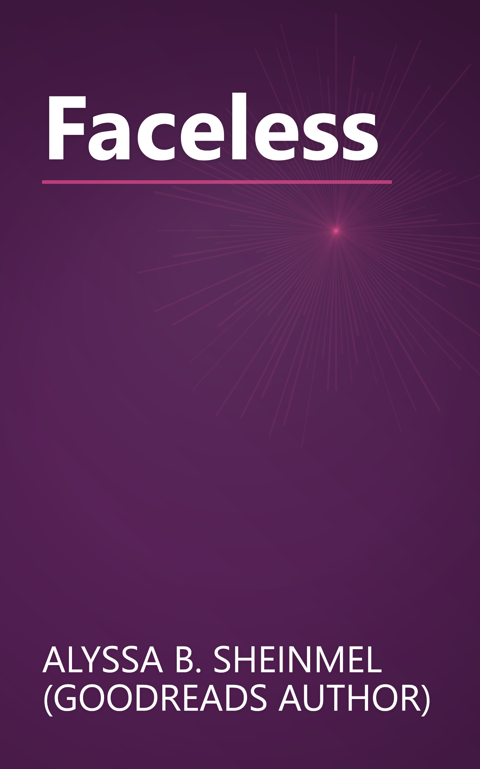 Faceless book cover