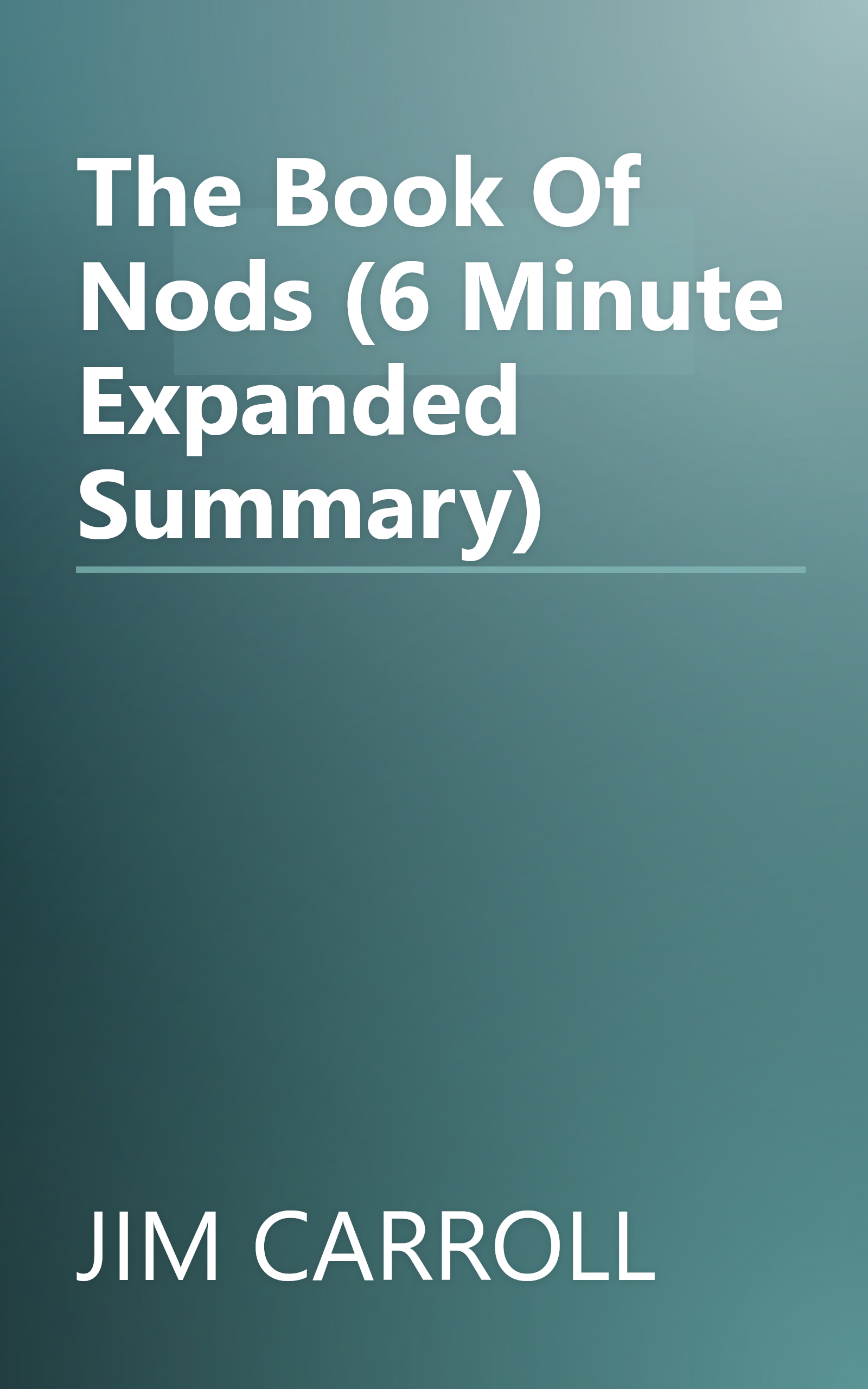 The Book Of Nods (6 Minute   Expanded Summary) book cover
