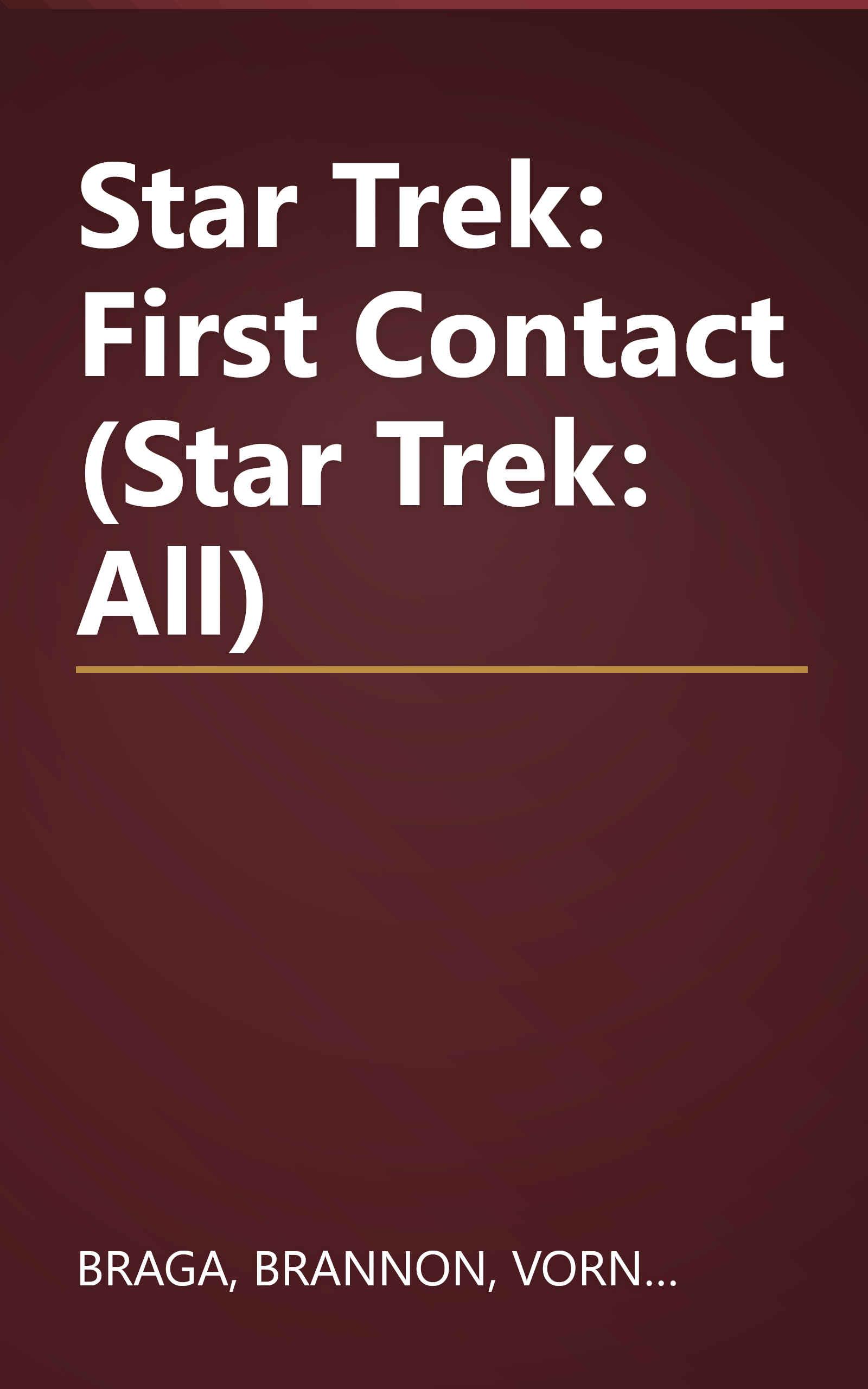 Star Trek: First Contact (Star Trek: All) book cover