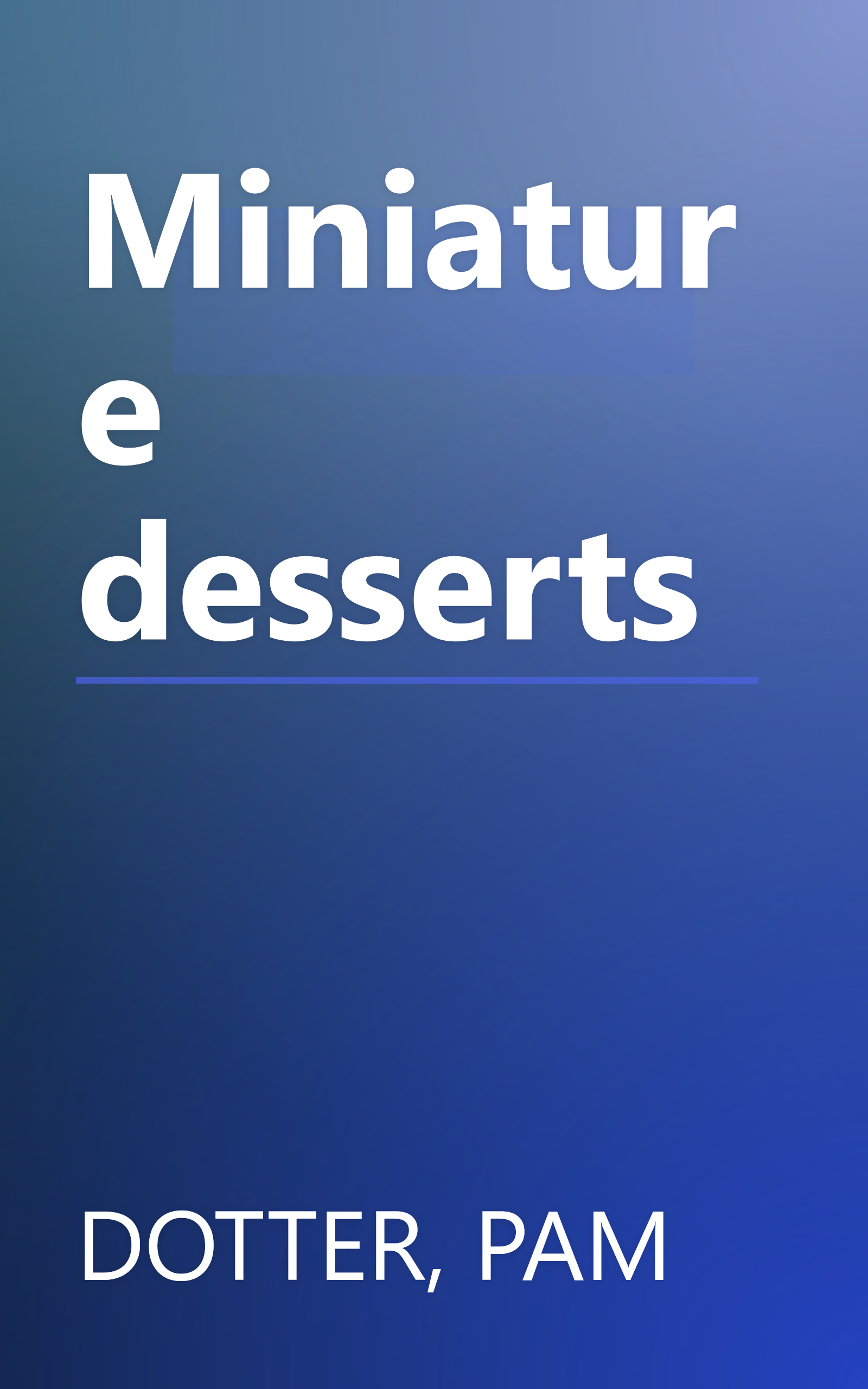 Miniature desserts book cover