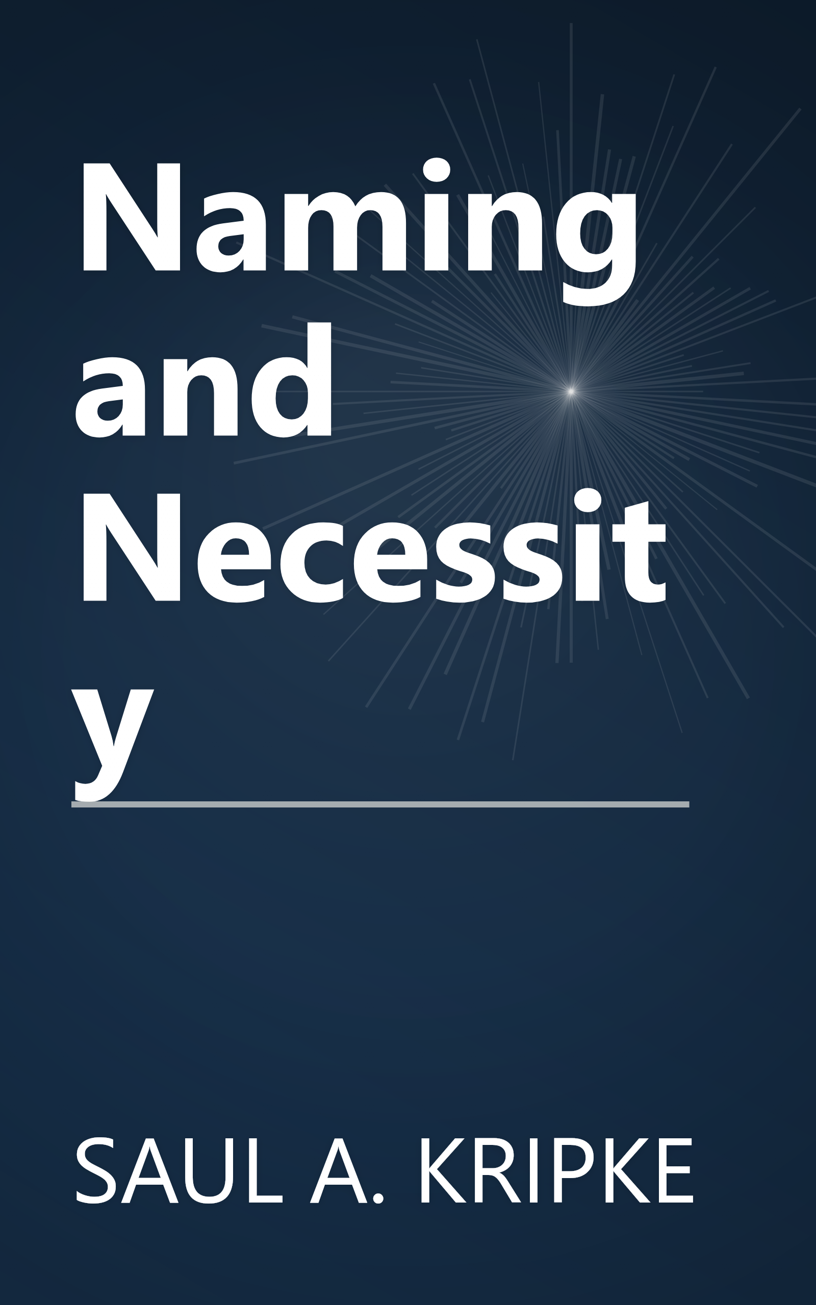 Naming and Necessity book cover