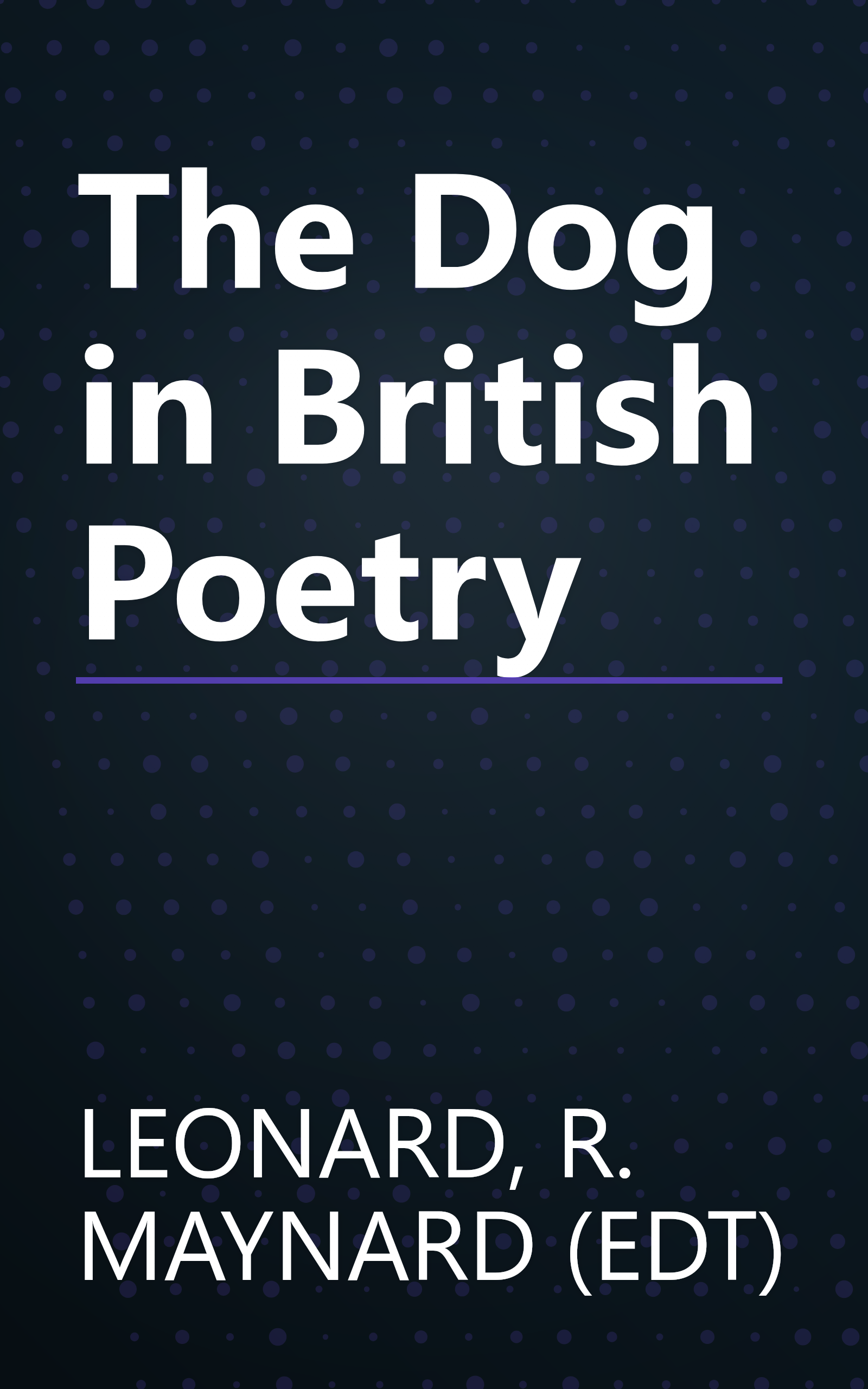 The Dog in British Poetry book cover