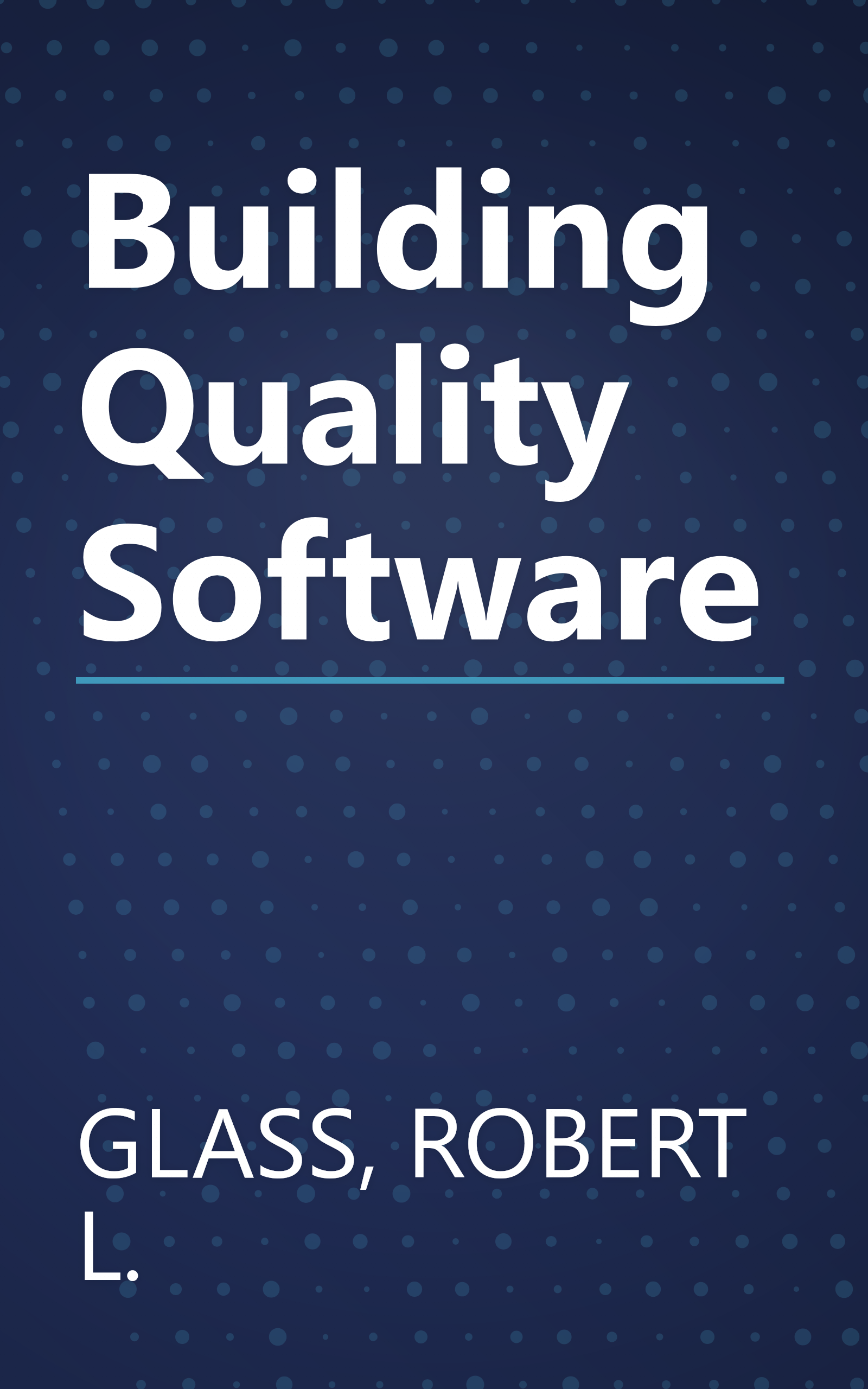 Building Quality Software book cover