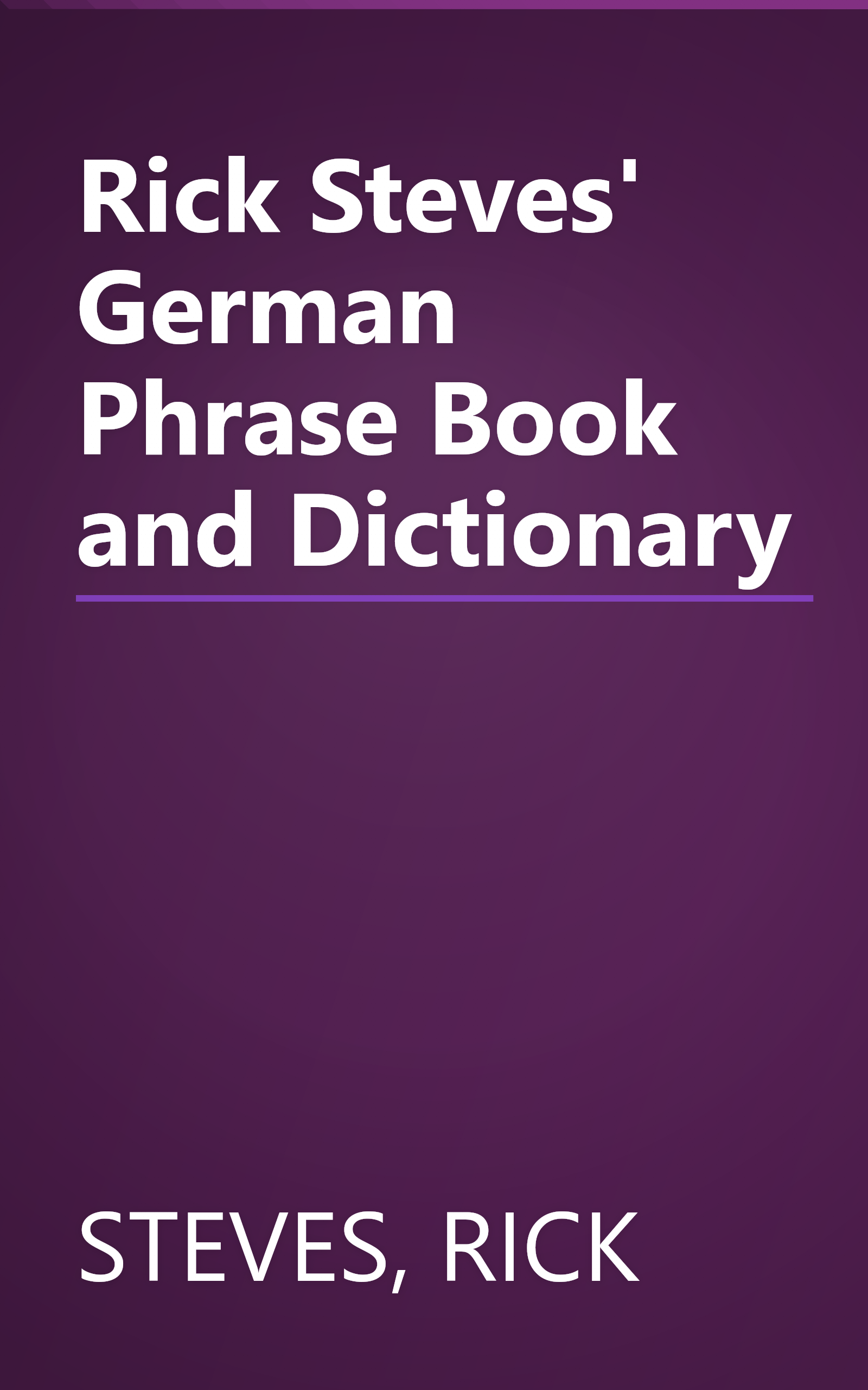 Rick Steves' German Phrase Book and Dictionary book cover