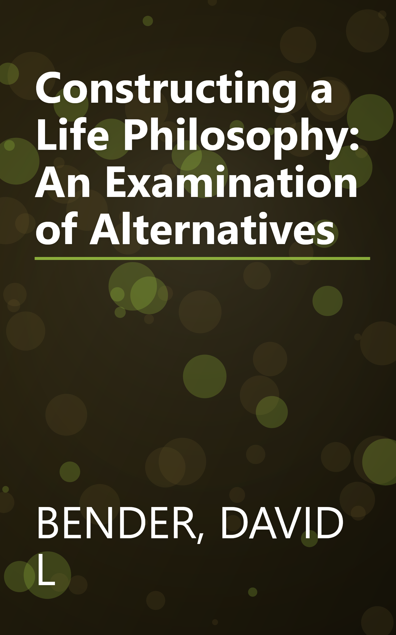 Constructing a Life Philosophy:  An Examination of Alternatives book cover