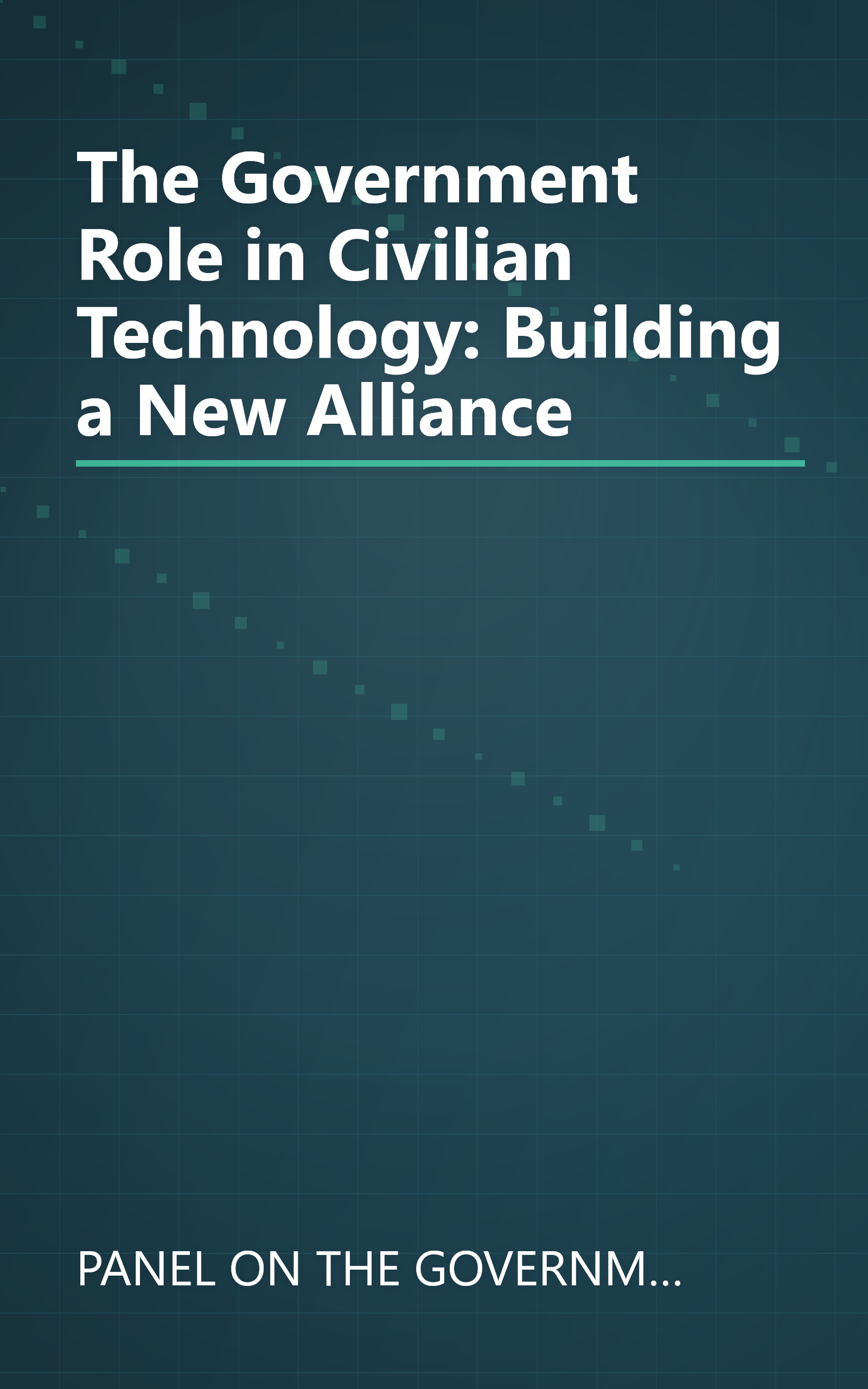 The Government Role in Civilian Technology: Building a New Alliance book cover