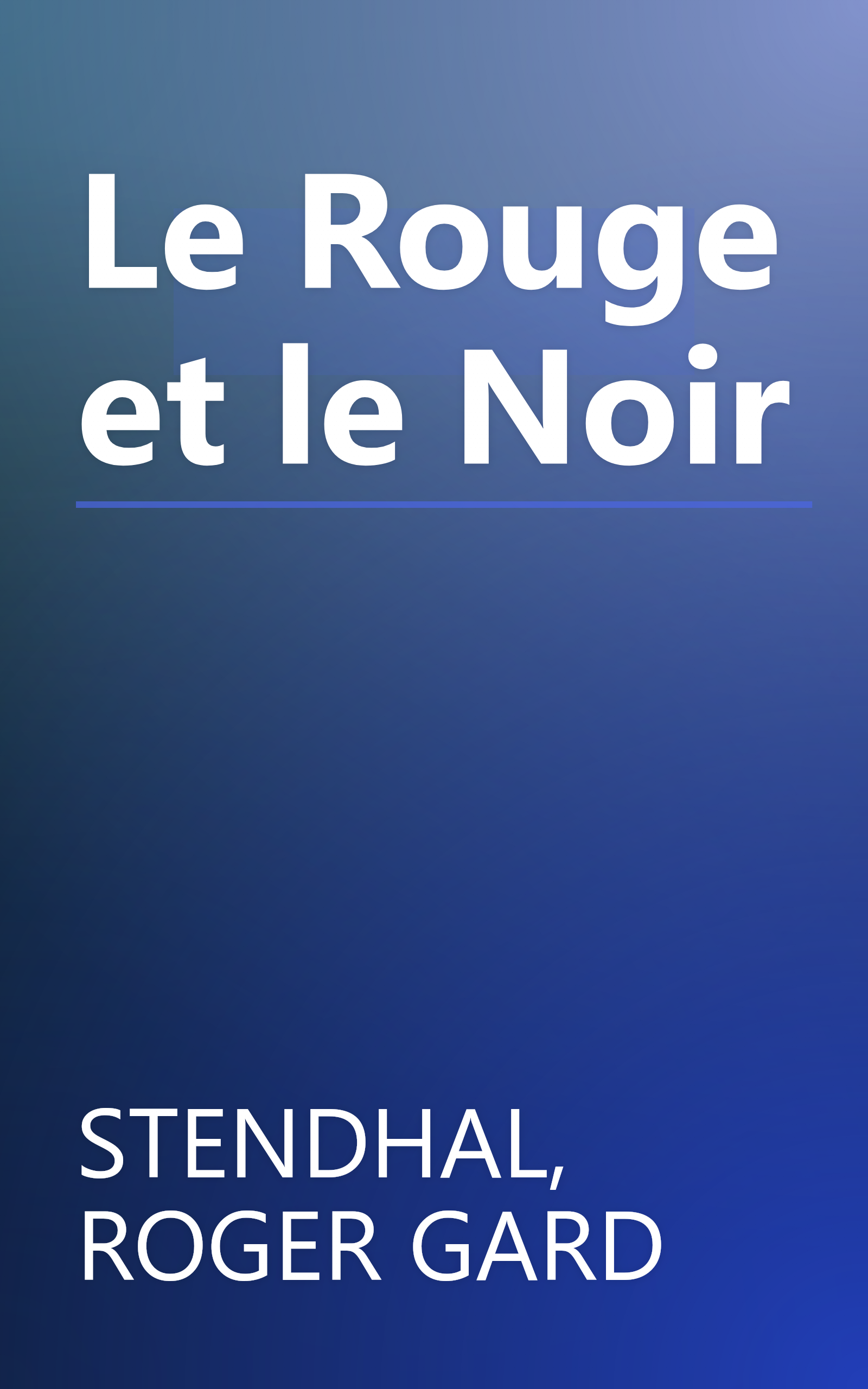 Le Rouge et le Noir book cover